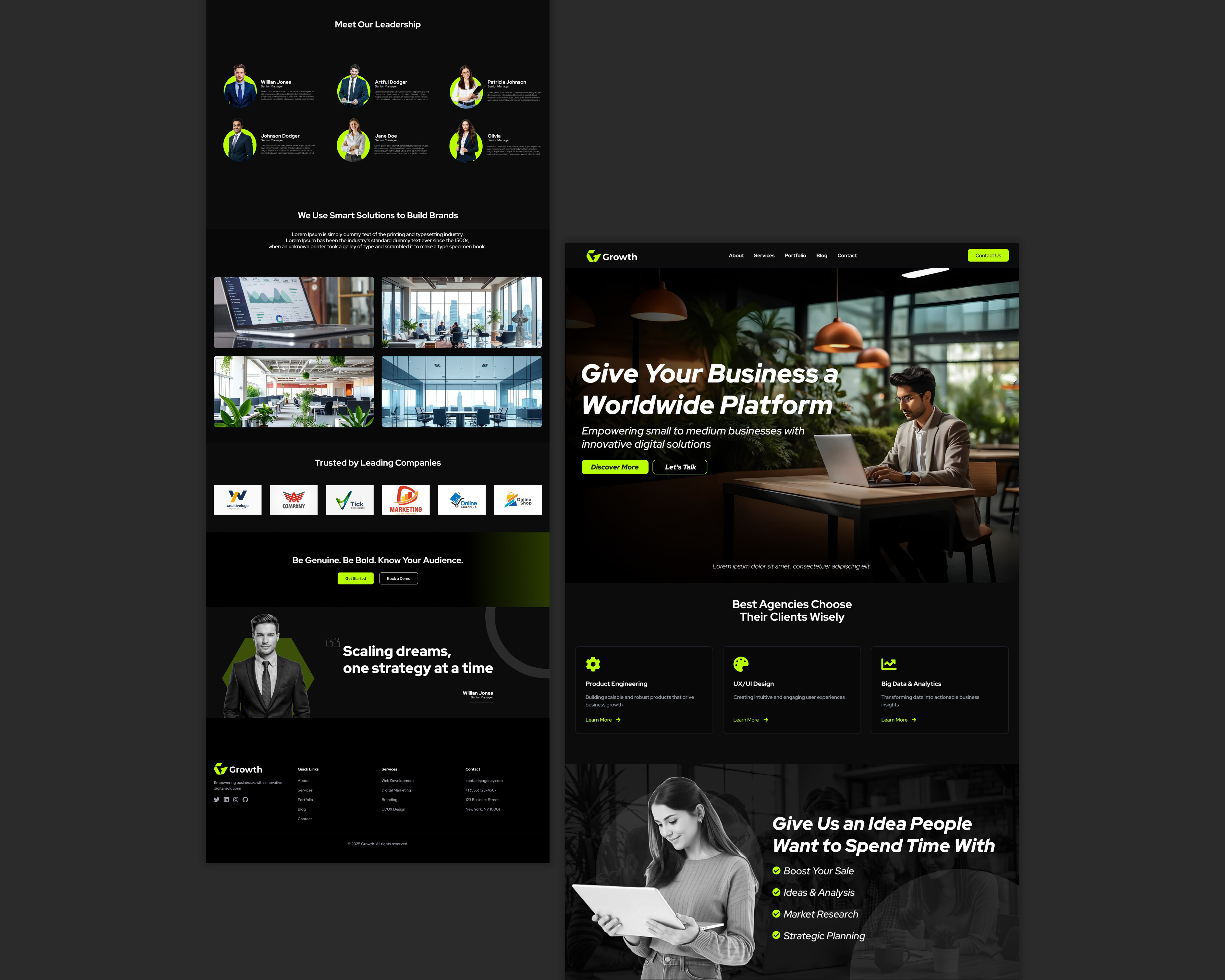 Growth – Business Agency Website UI Design by Cybrosys Technologies on ...