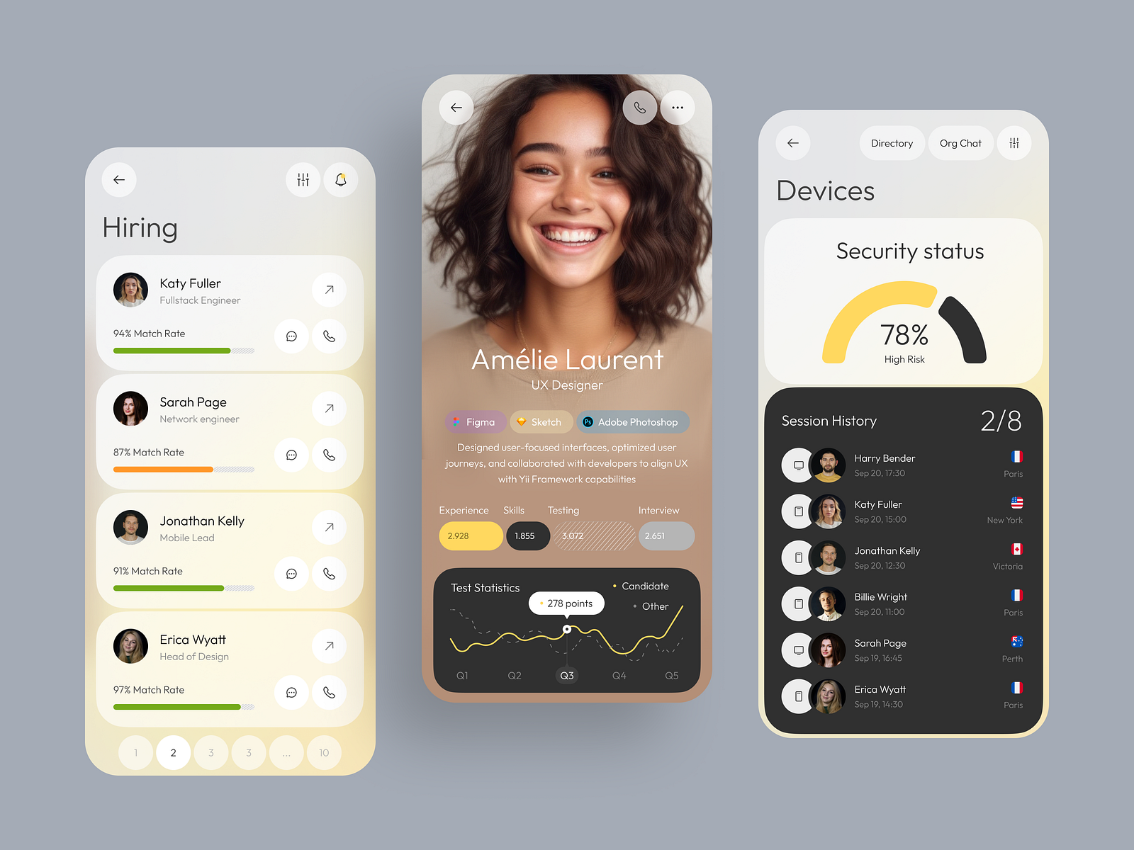 Mobile App UI — HR & Hiring Platform Design by Nixtio on Dribbble
