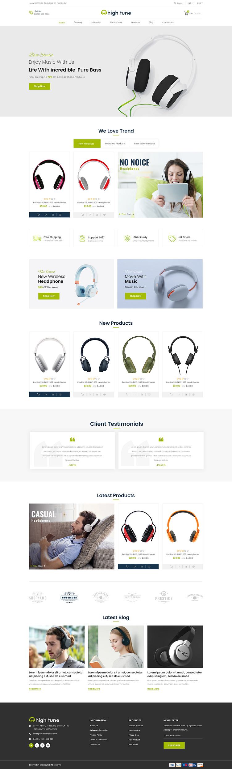 🎧 High Tune – Modern Headphone Store UI Design 🔊 by Showy Design on ...