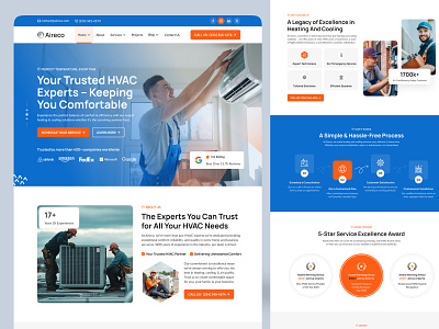 Air Conditioning & Heating HVAC Website Template by FleexStudio | Web ...