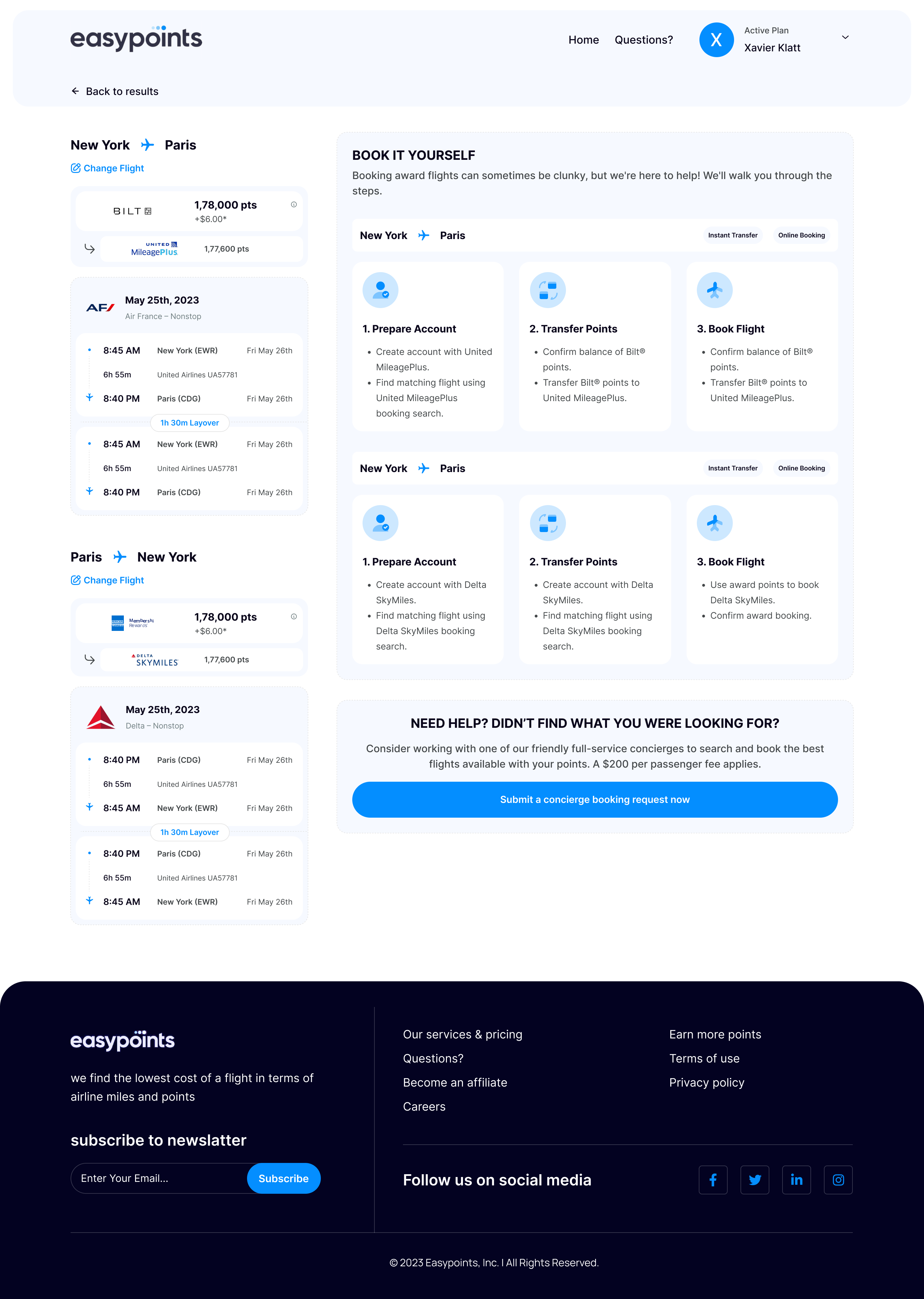 Flight Booking Web App UI – Compare & Book with Travel Points by Nishar ...