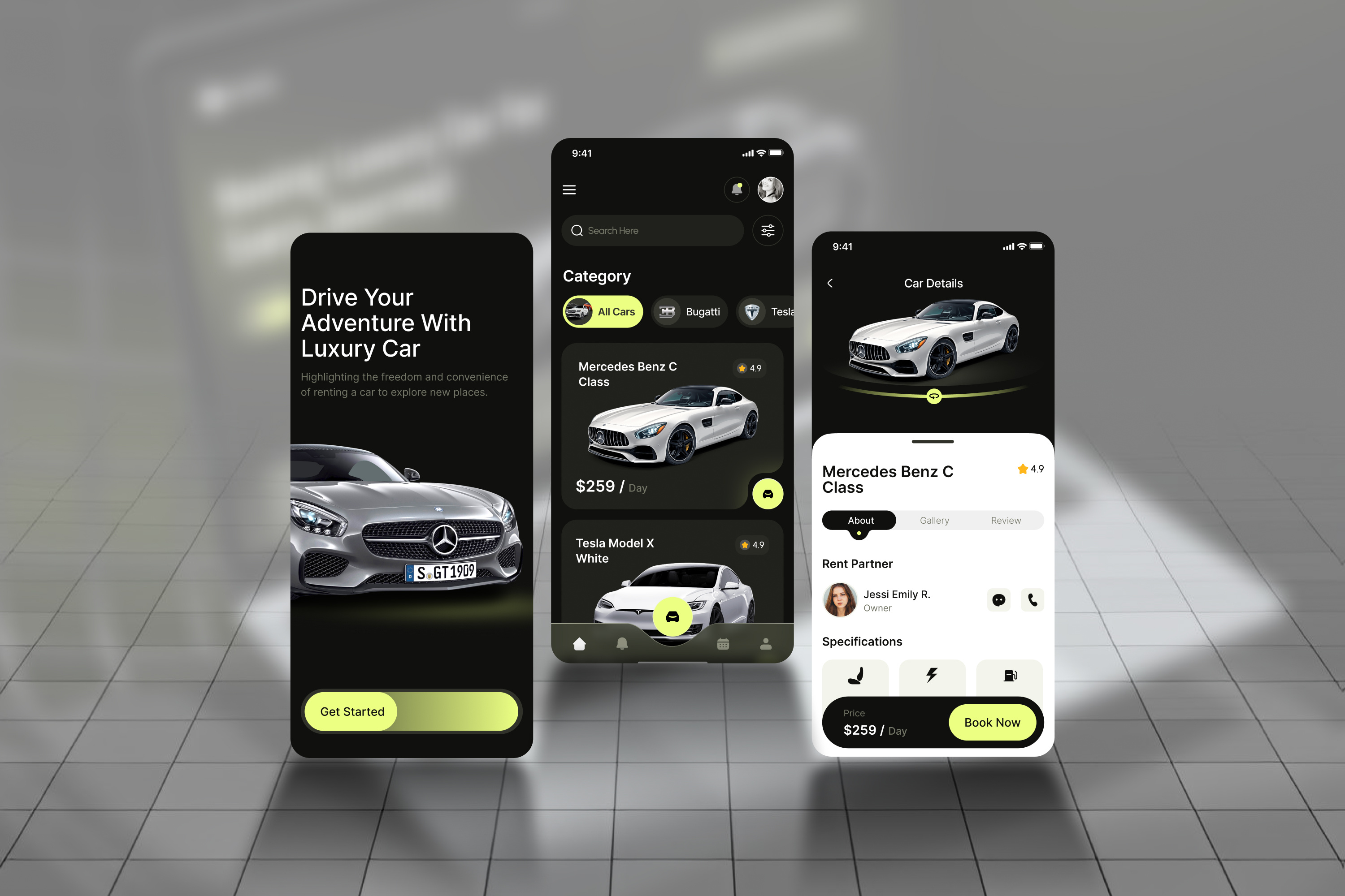 Luxury Car Rental App UI Design | Visual Design by Originative Lab on ...