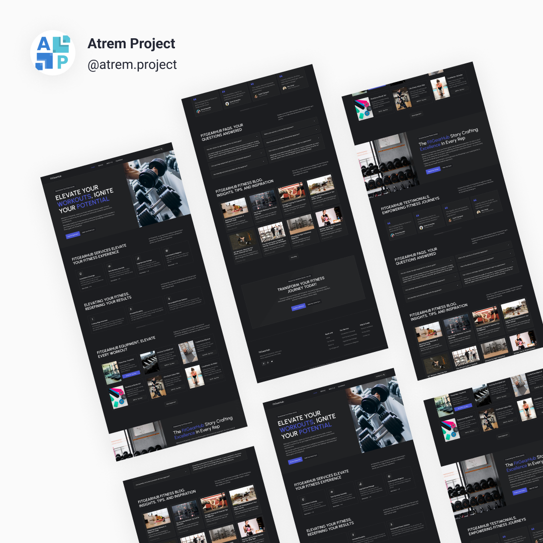 FitGearHub- Landing Page Gym Equipment by Atrem Project on Dribbble