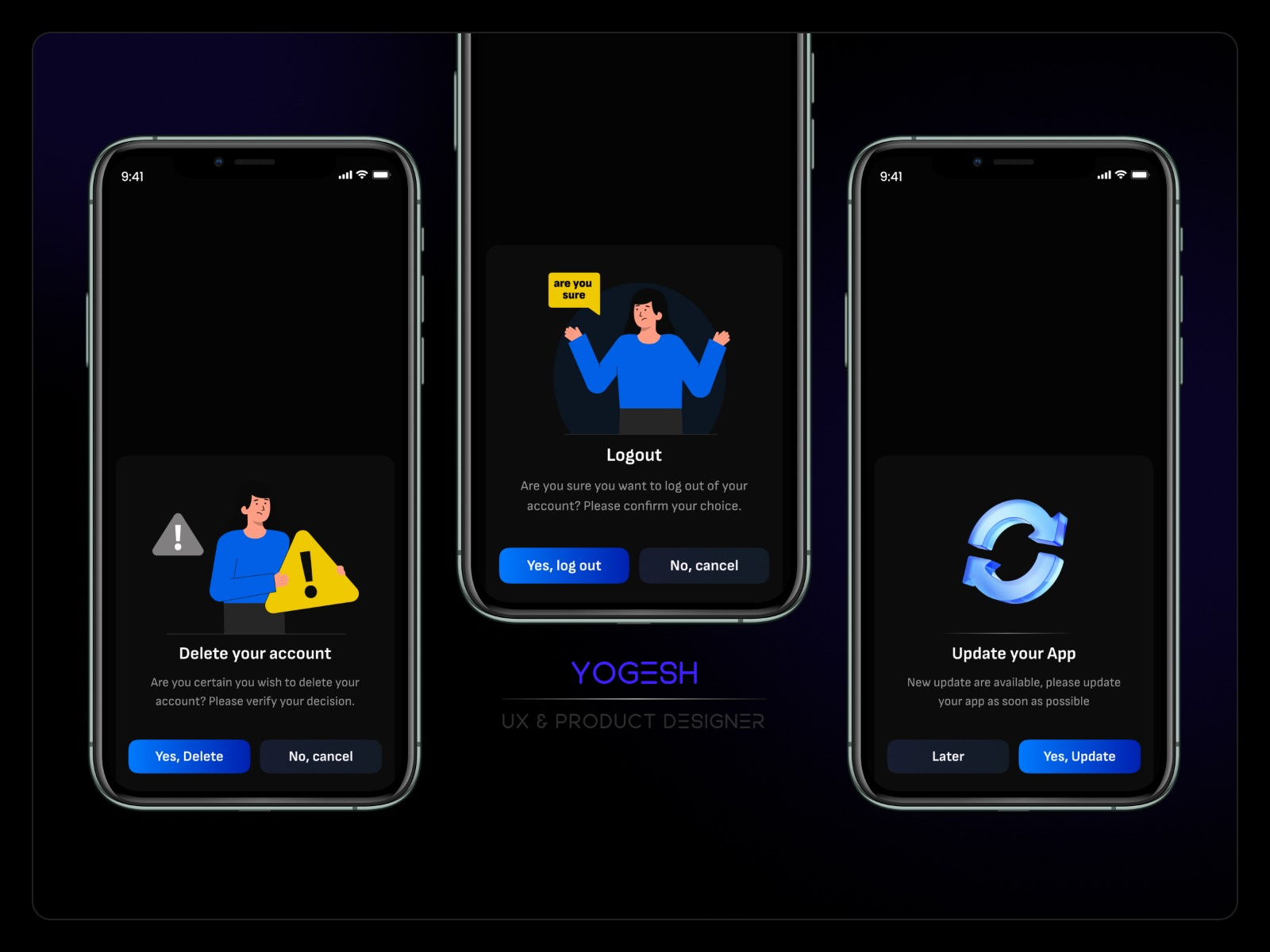 Alert Screens by Yogesh koshti on Dribbble