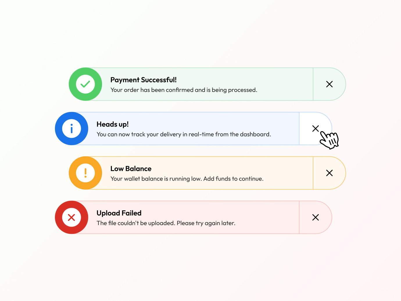 Flash Message UI | DailyUI - Day 011 by Zubair Akhter on Dribbble