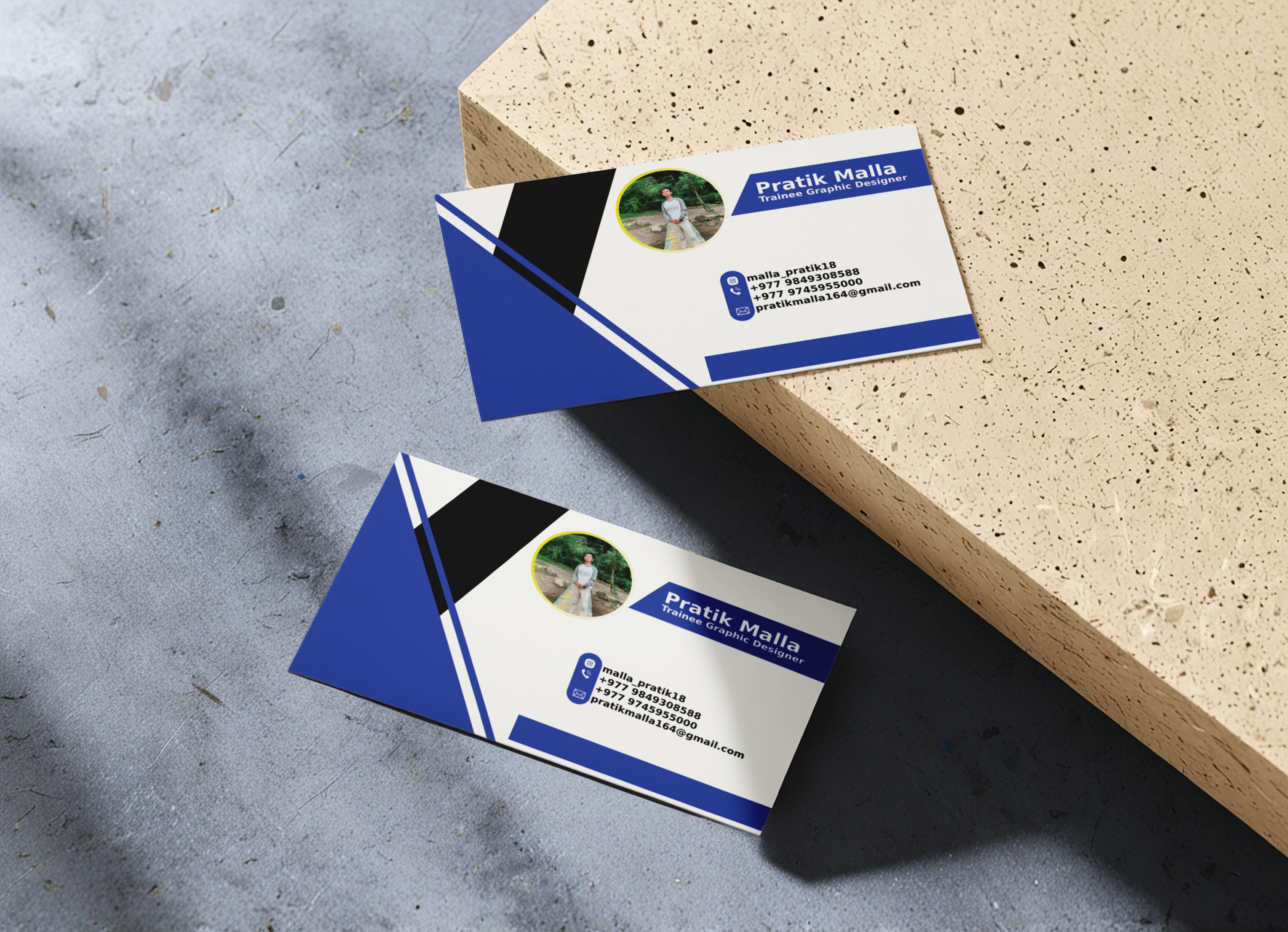 Visiting Card With Mock Ups by PRATIK MALLA THAKURI on Dribbble