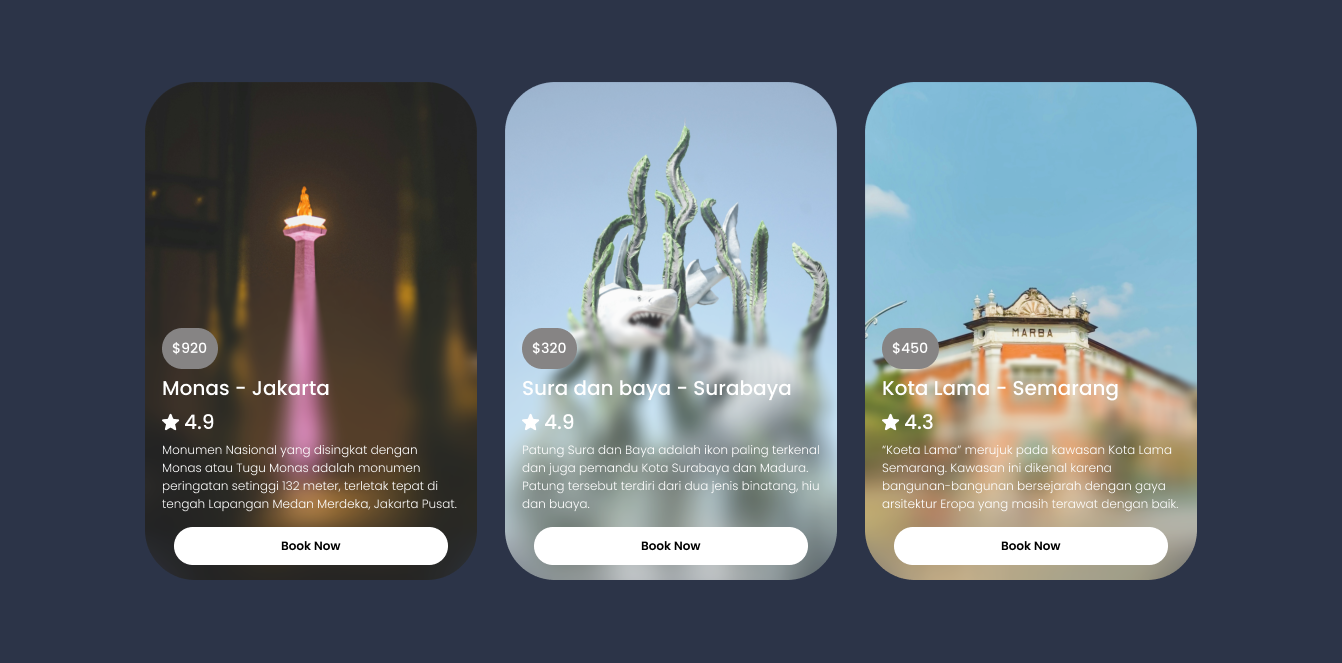 Card Travel UI by MUHAMMAD FARHAN on Dribbble