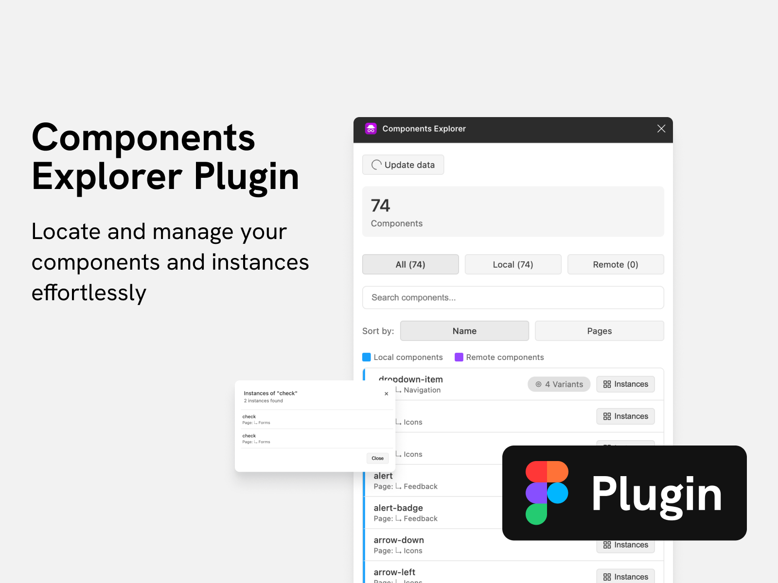 Components Explorer - Figma plugin by Alex Salmerón 🤘 on Dribbble