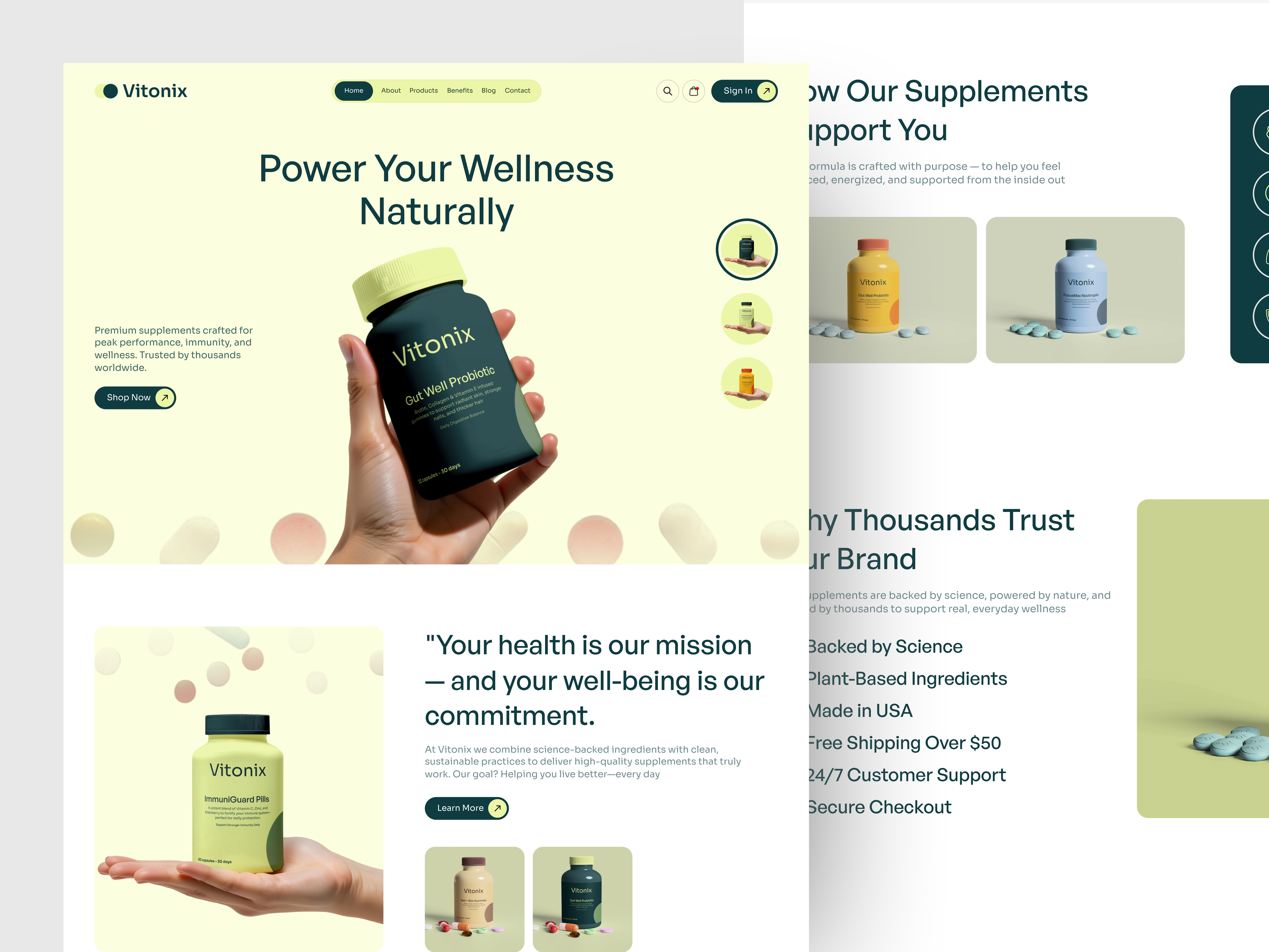🚀 Vitonix Supplement – Landing Page Design by Rakibul Islam Joy on Dribbble