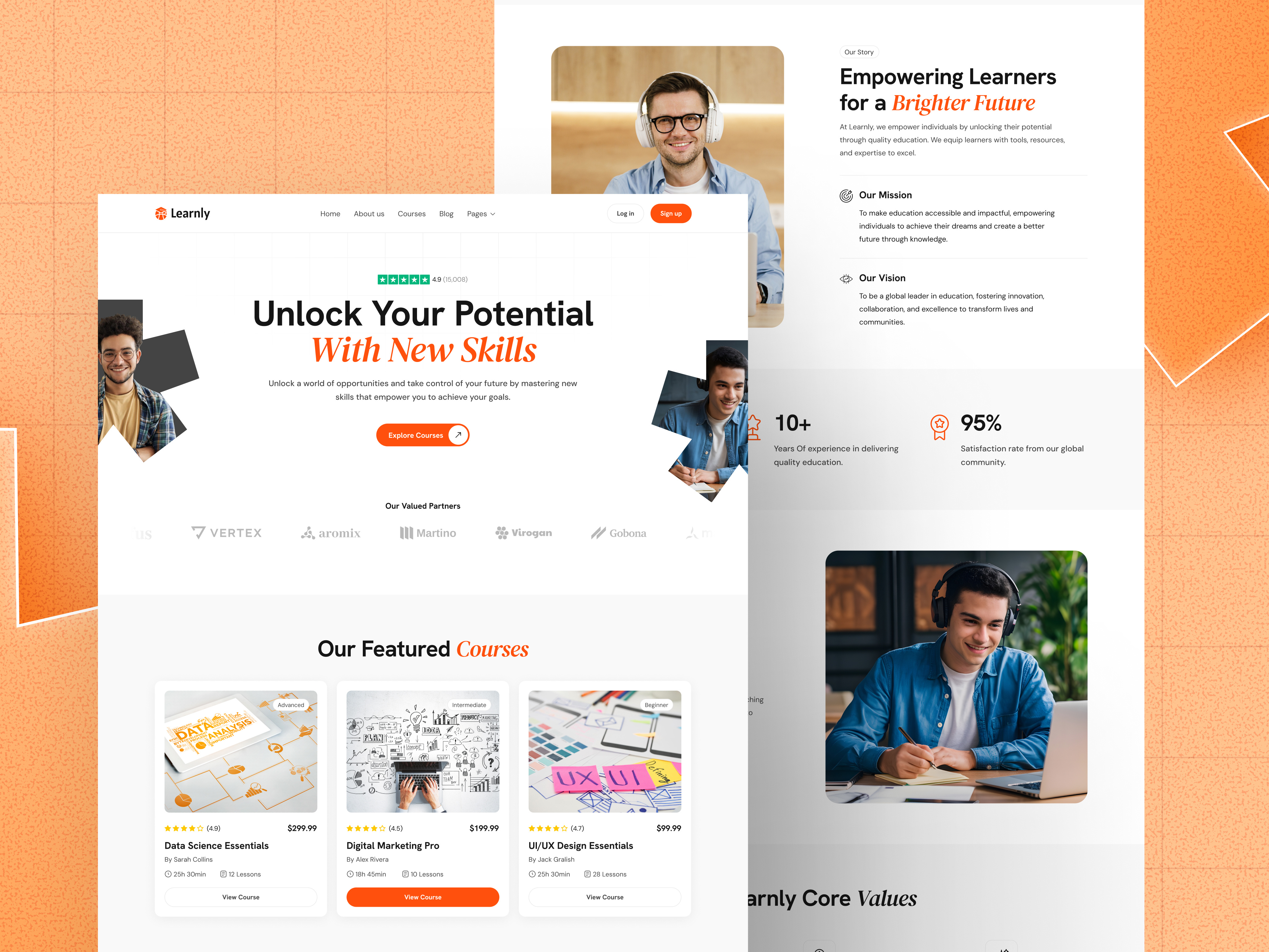 E-learning Website Design – Modern UI/UX for Online Education by Ui ...