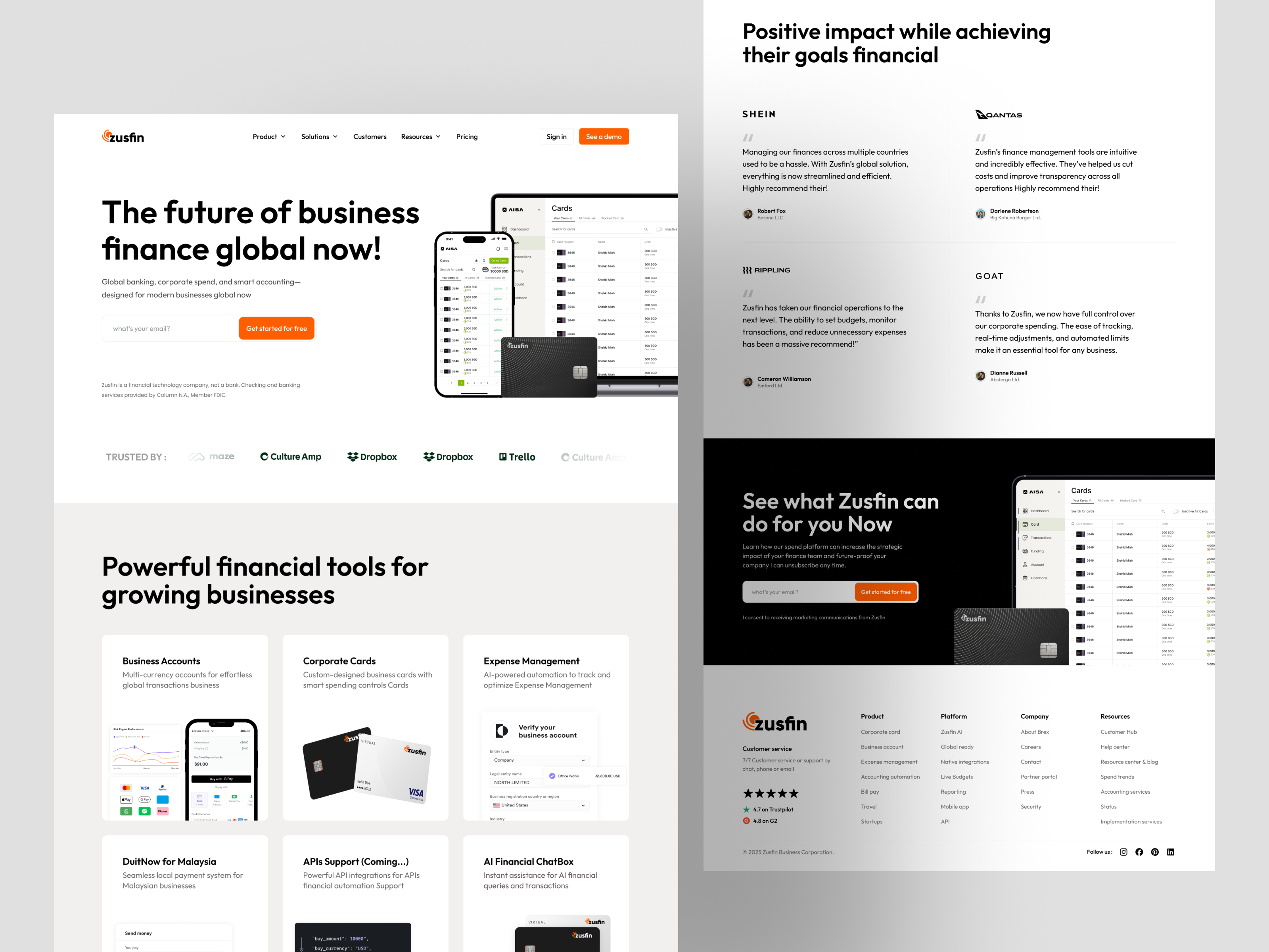 Zusfin - Finance Website Design | UI UX design by Shahid Miah UI UX ...