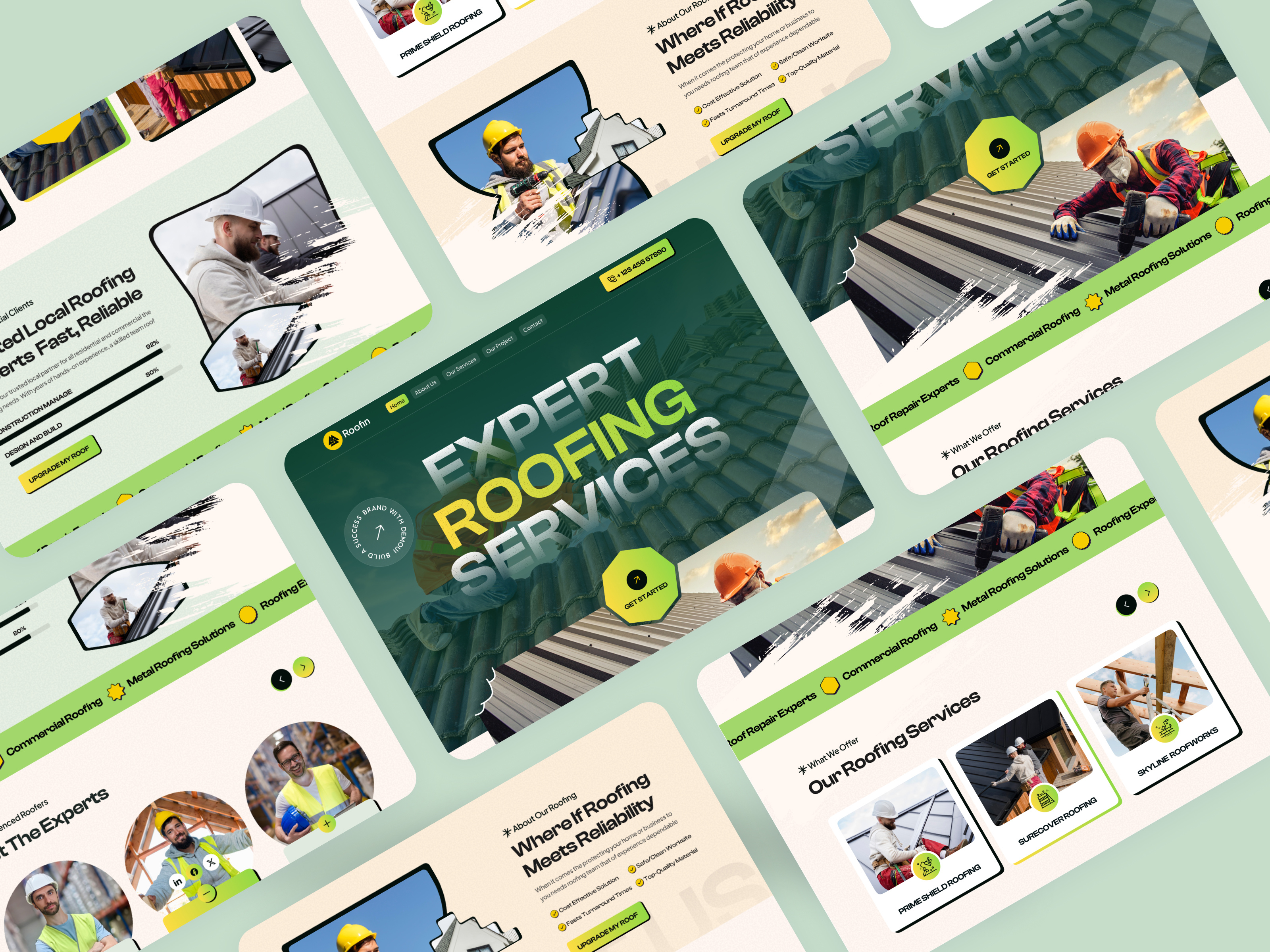 Roofing Contractor Website Design by FleexStudio | Web Design Agency on Dribbble