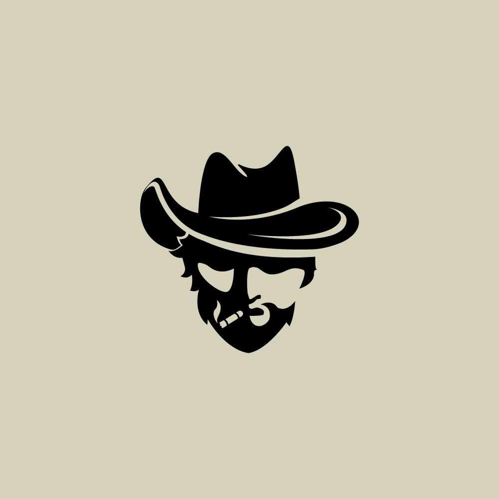 Cowboy in negative space by Vincenzo Famoso on Dribbble