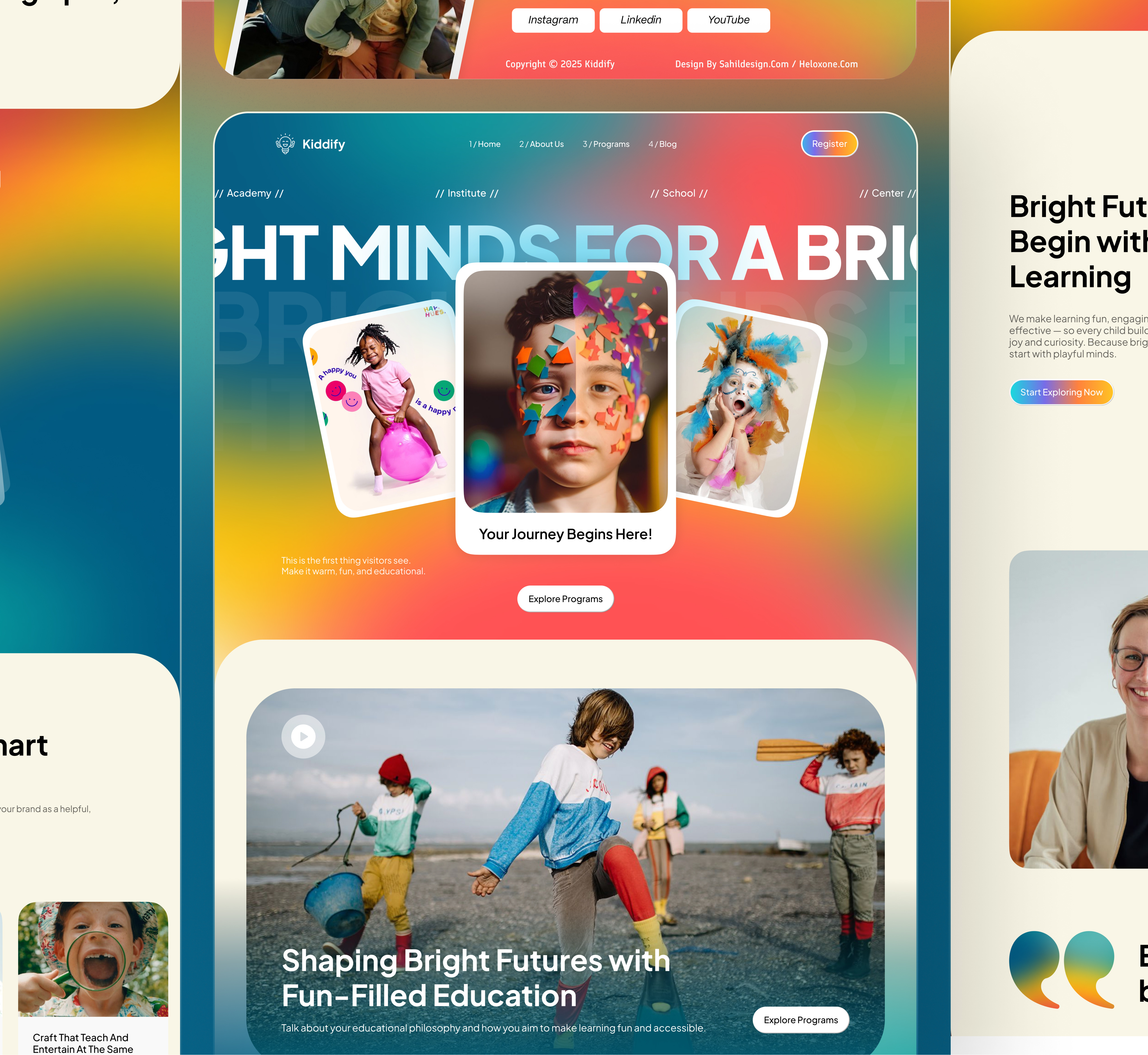 Kids Education Website Design by Sahil Dobariya for Heloxone® Design ...