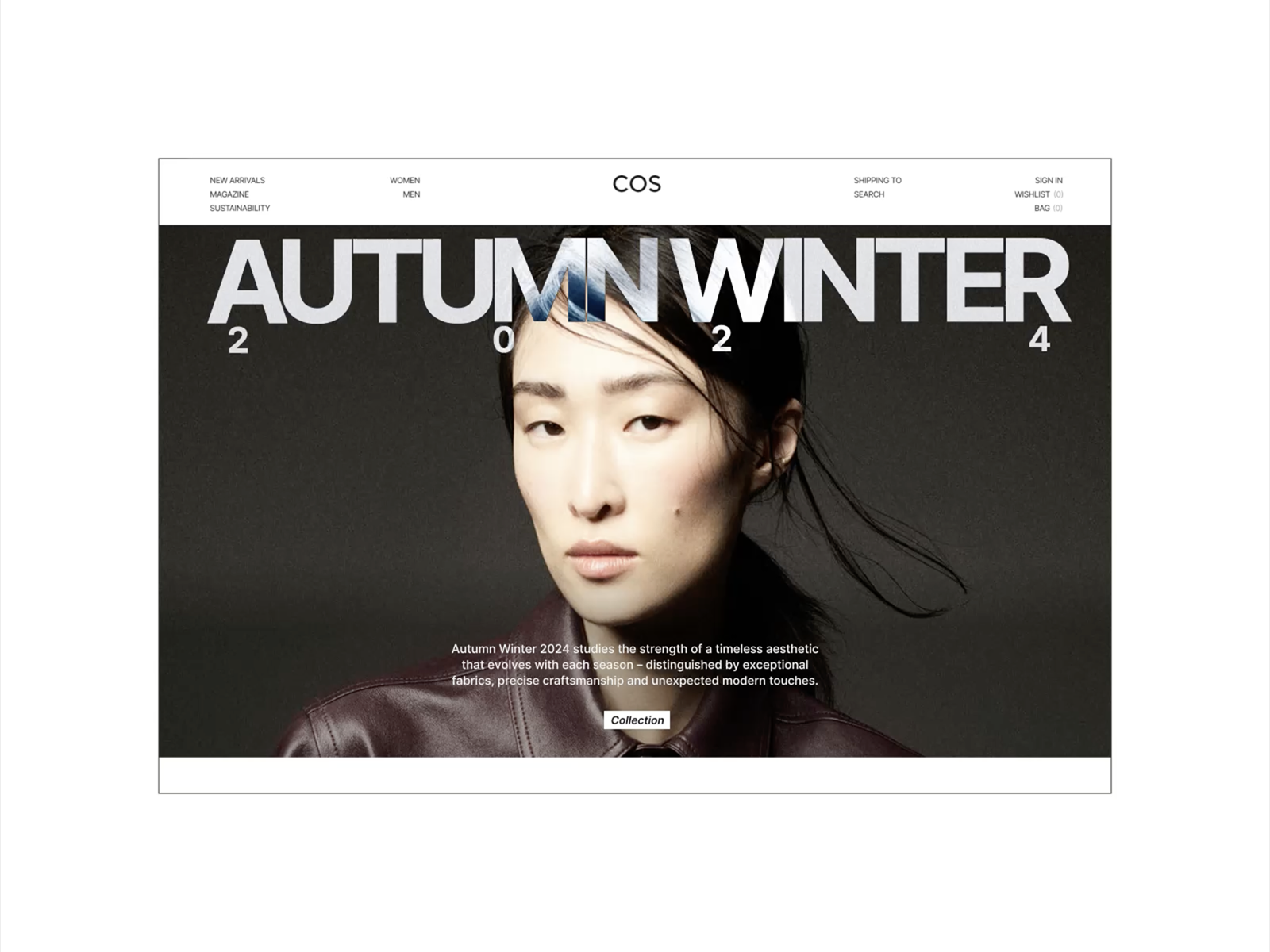 COS. Main page by Irina Shmorgunova on Dribbble