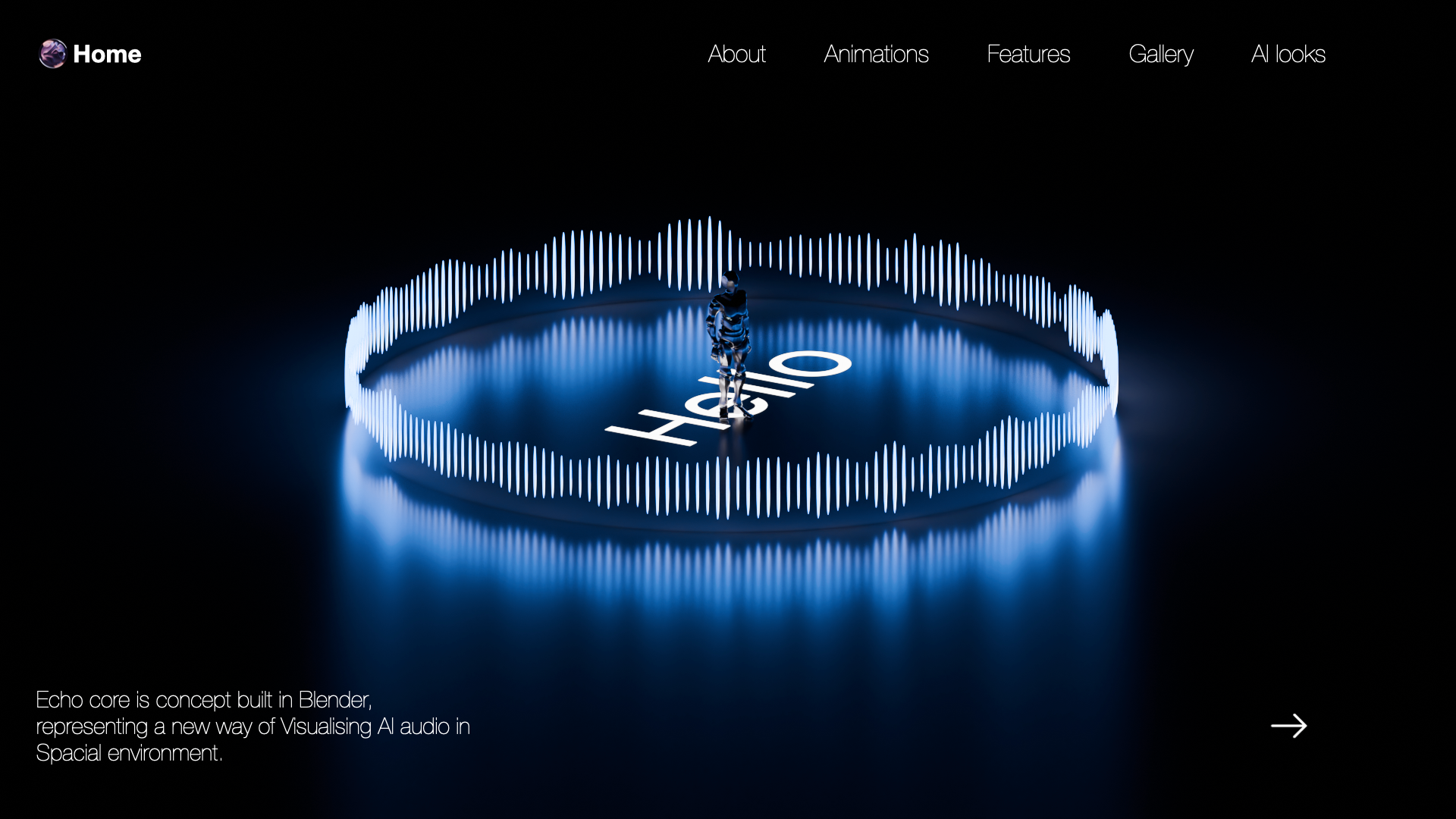Echo core- Spatial AI Audio Visualization by Ananyaa on Dribbble