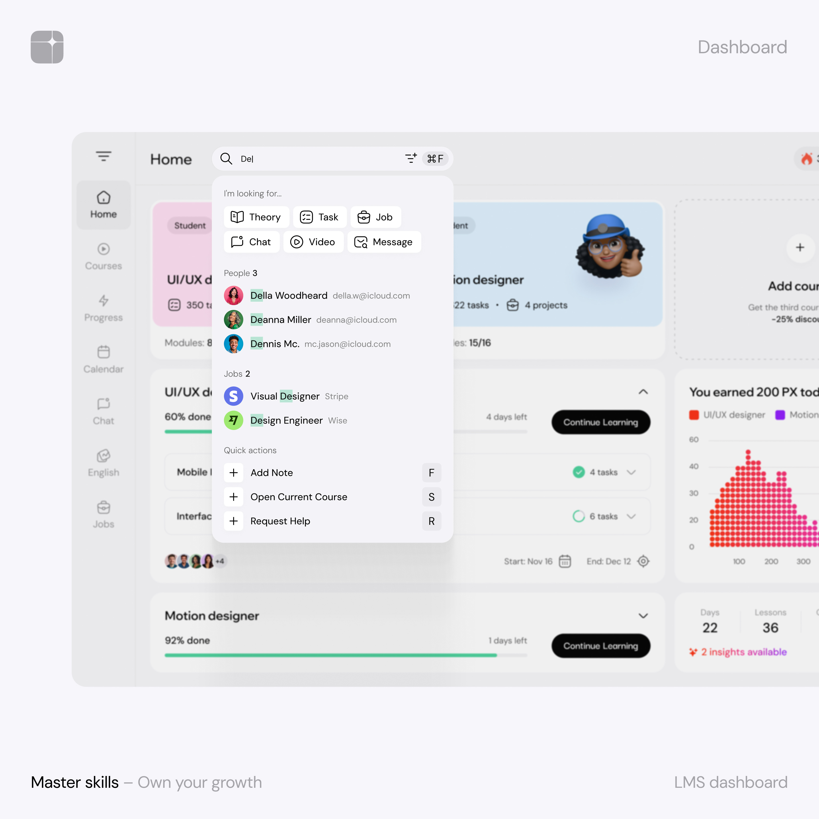 LMS Dashboard Courses by Vlad Tyzun for Radiant Studio on Dribbble