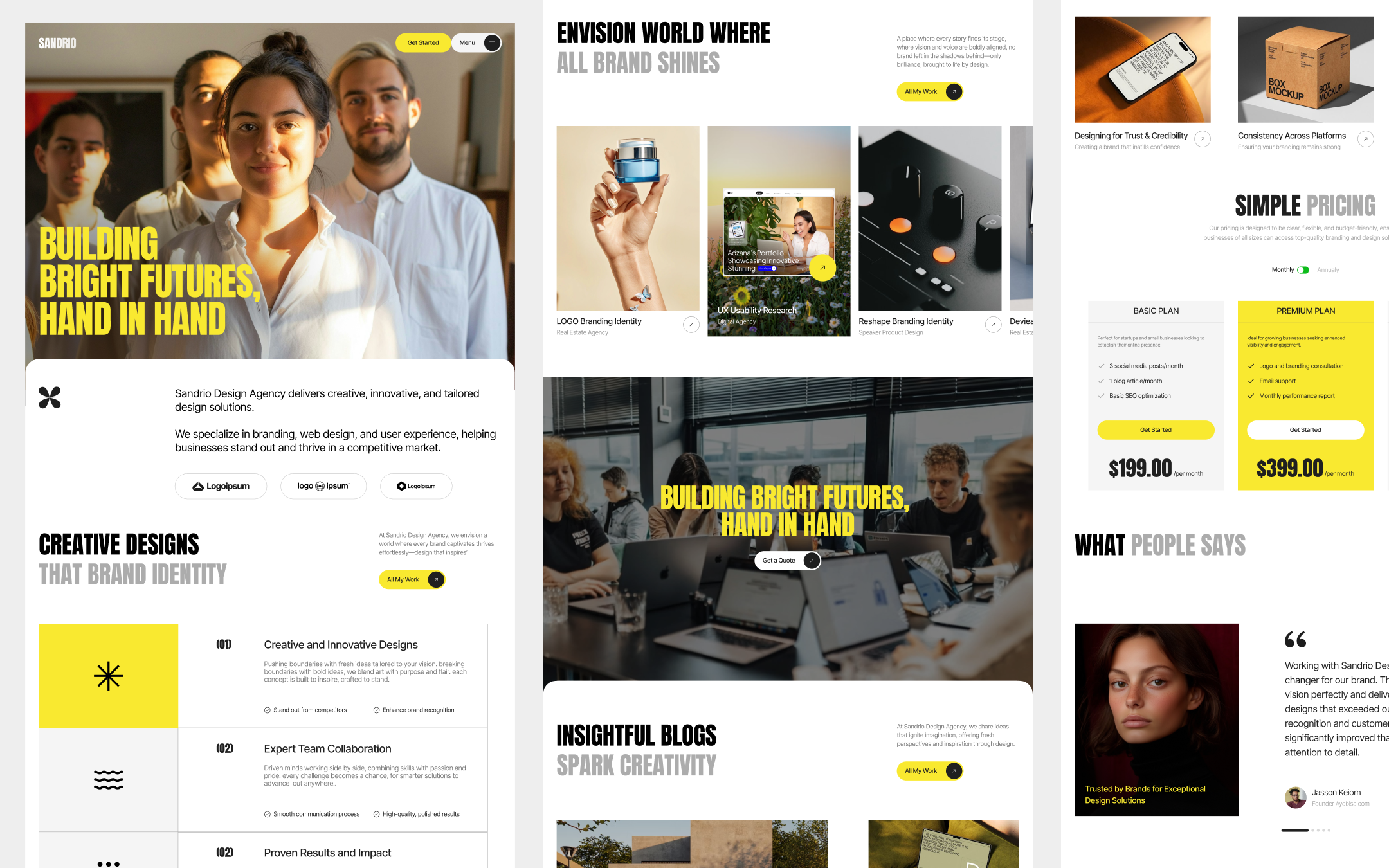 Sandrio - Agency Website Design & Development by Emon🌟 for Finlay ...