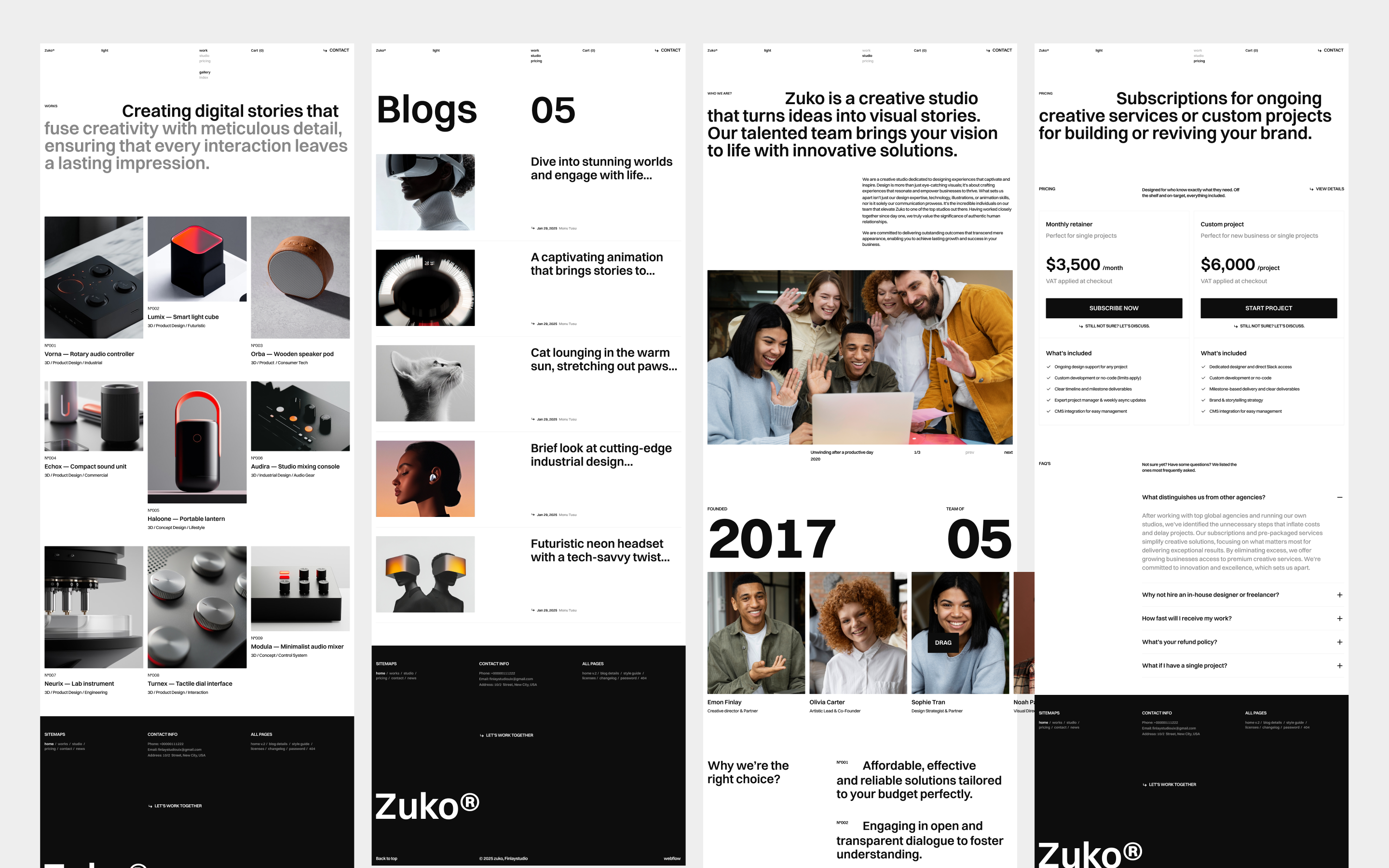 Zuko - Portfolio/Agency Website Design & Dev by Emon🌟 on Dribbble