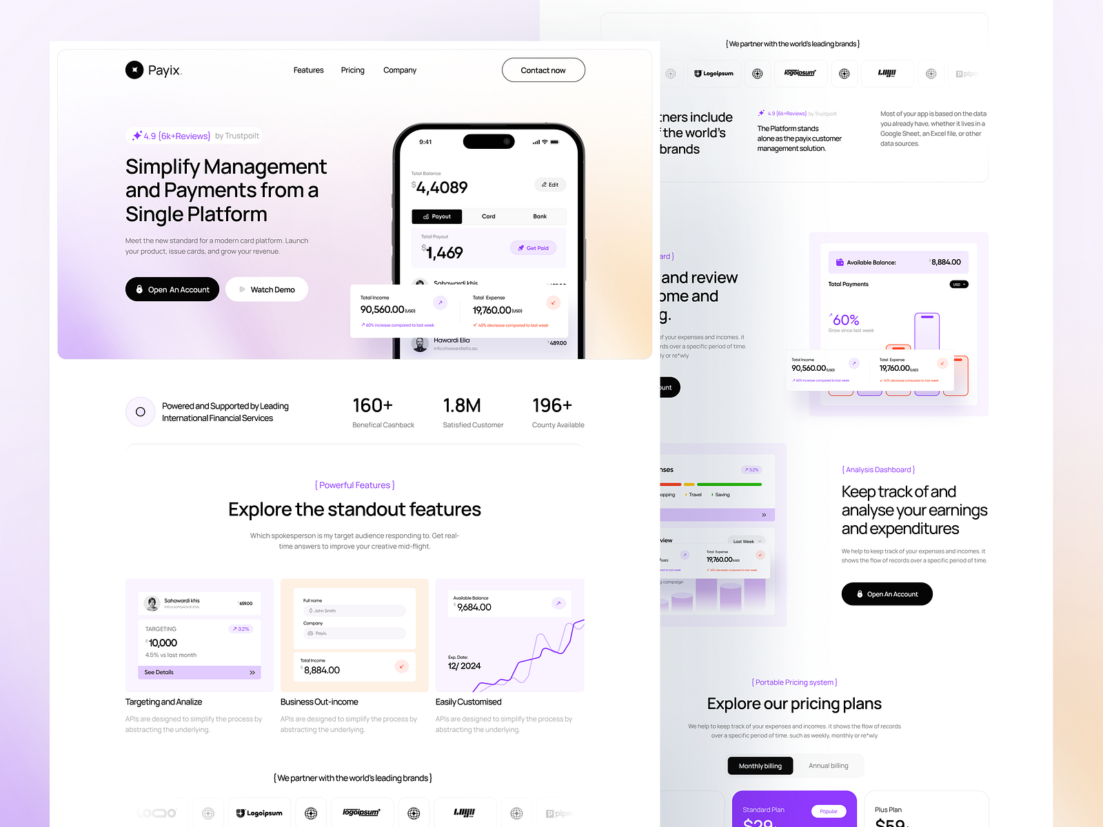 Payix Saas Website Design & Development by Emon🌟 for Finlay Studio on ...