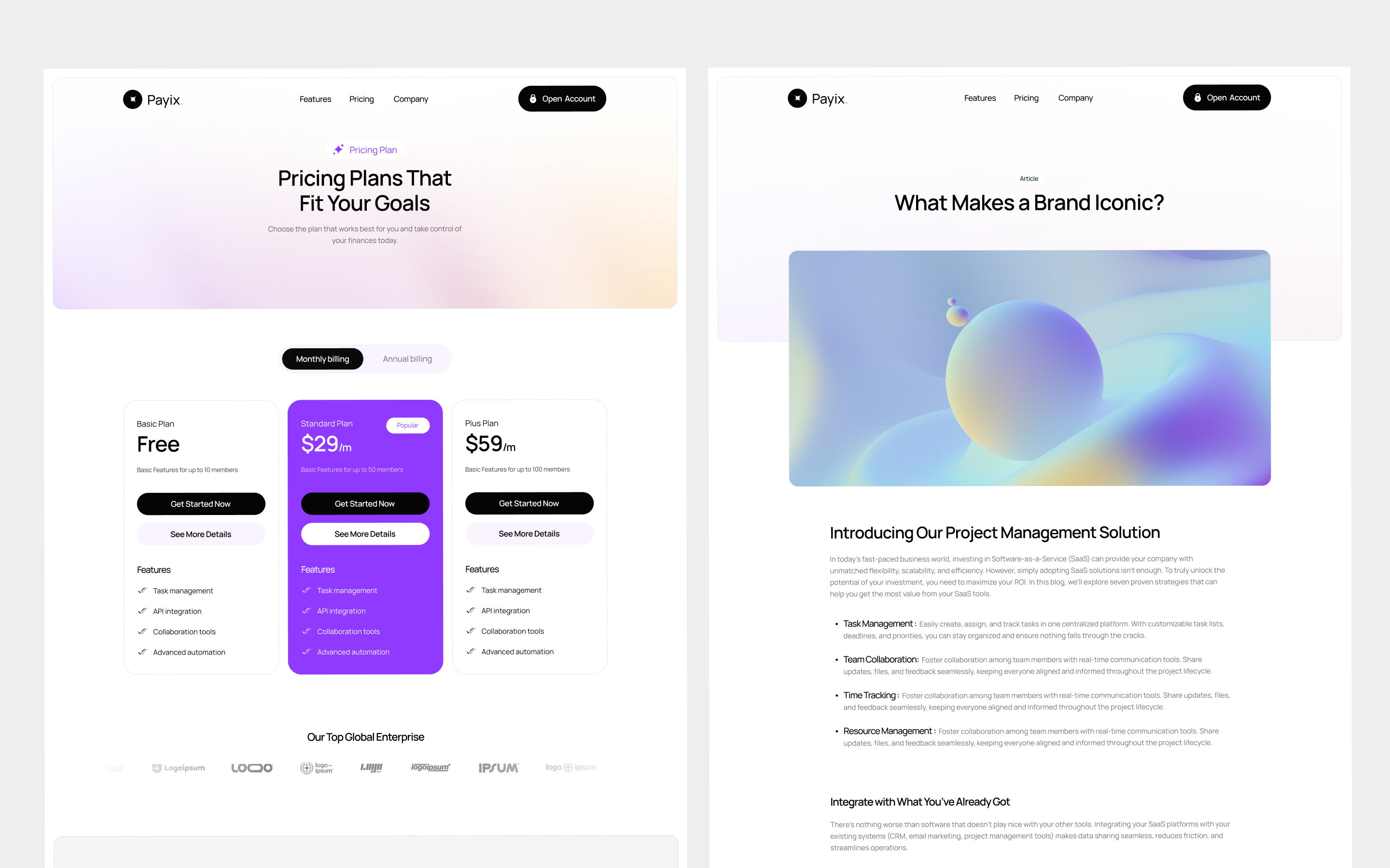 Payix Saas Website Design & Development by Emon🌟 for Finlay Studio on ...