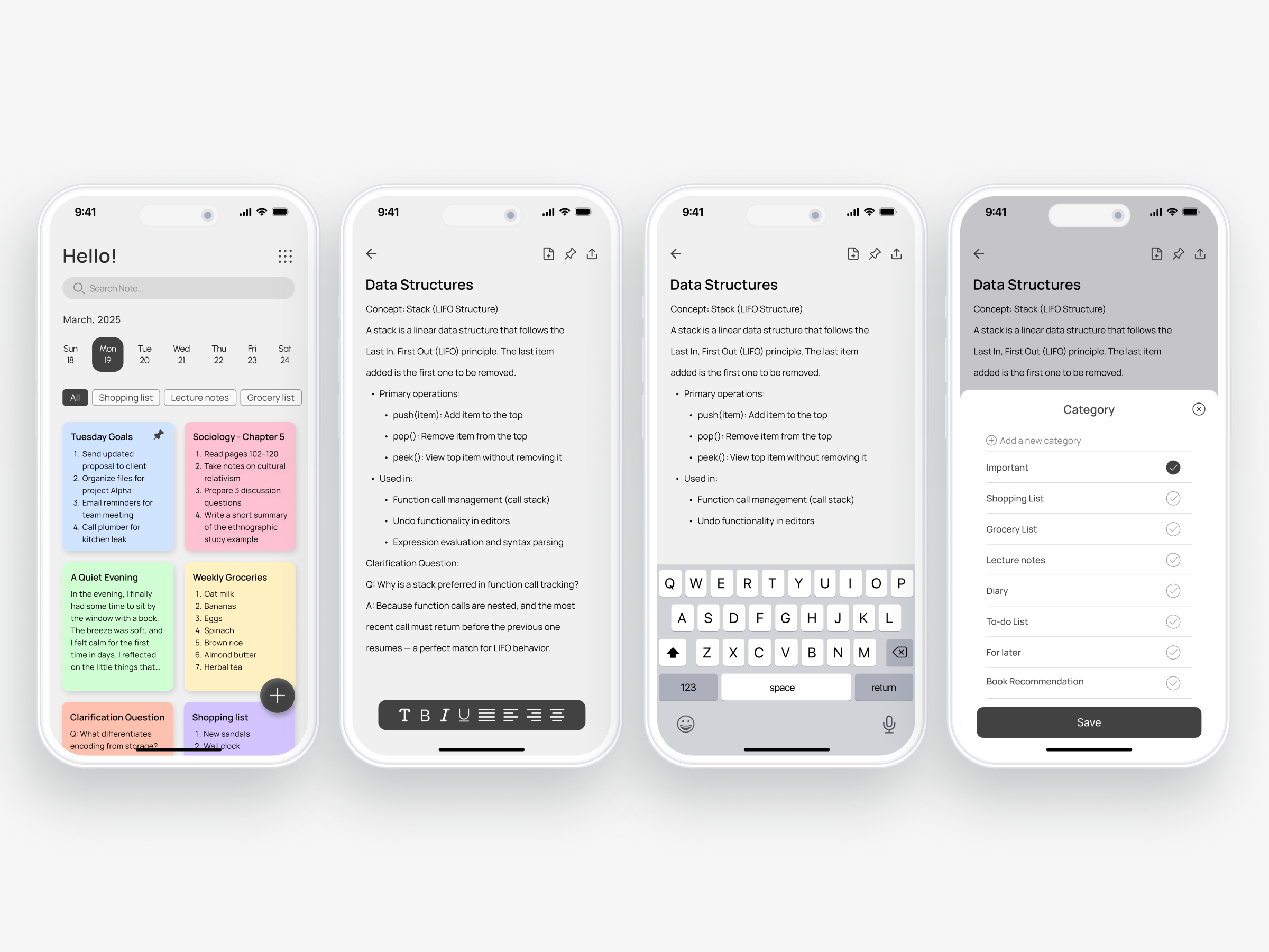 Simple note taking app by Sadia Mahmud on Dribbble