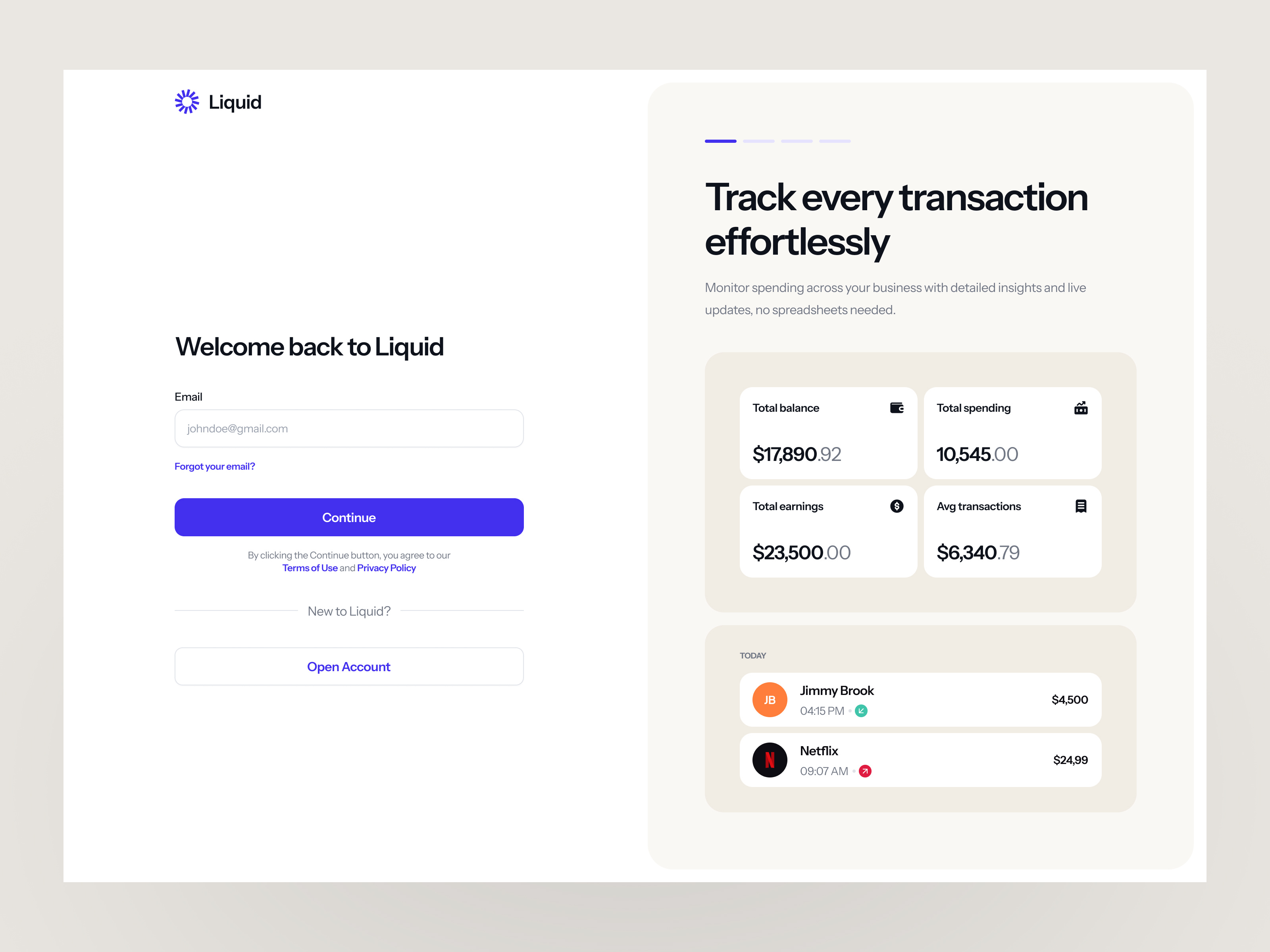 Liquid - Financial Website by Barly Design for Uxerflow on Dribbble