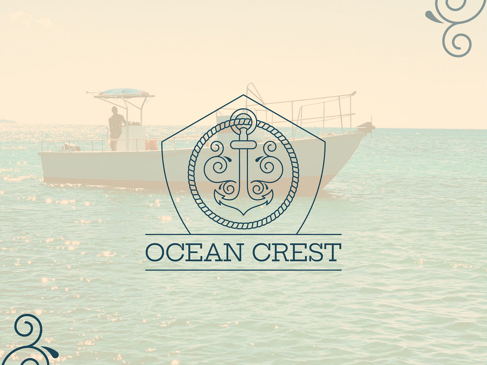Ocean Crest: Minimal Line Art Emblem with Anchor & Rope by Make Patel ...