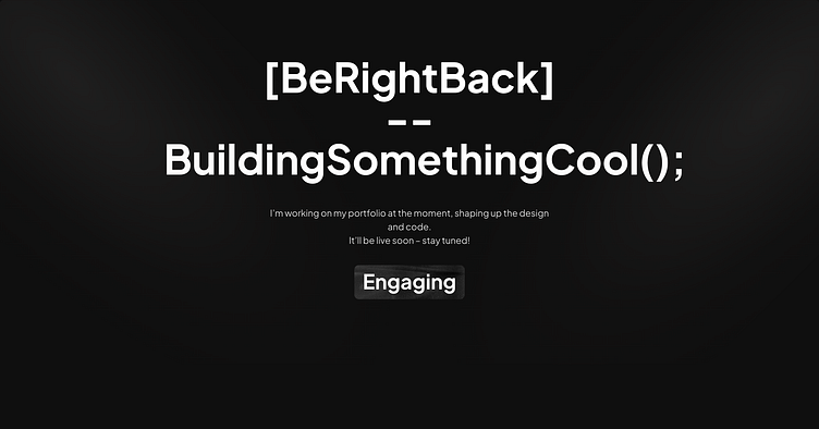 Developer portfolio Under Construction UI by Elkin Mendoza on Dribbble
