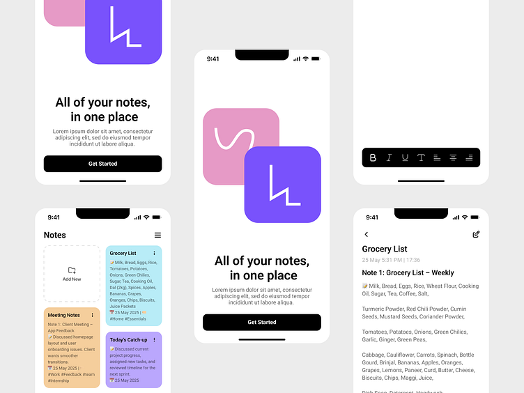 Note App 📝 by Anshika Solanki on Dribbble
