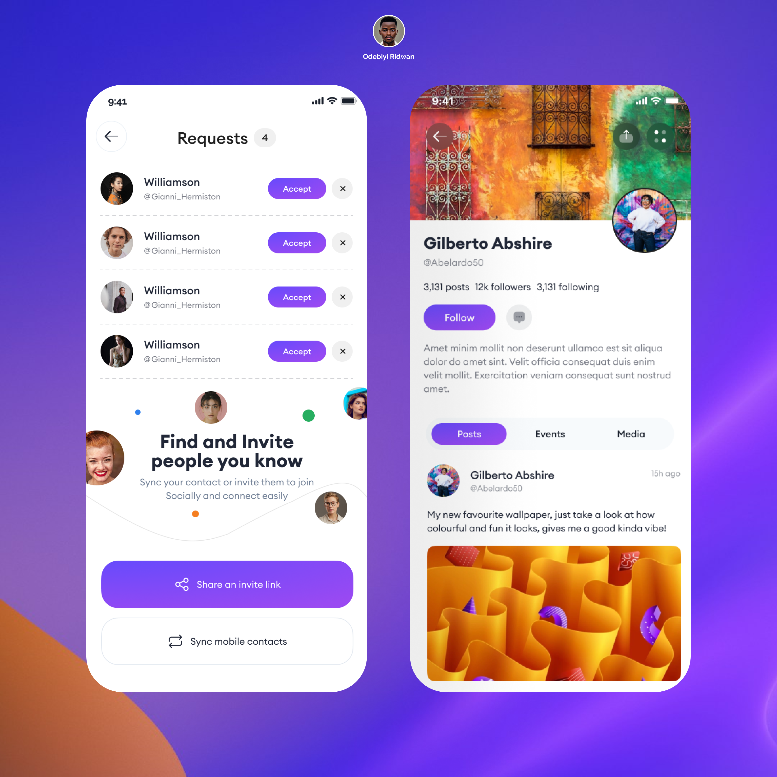 Browse thousands of Social Profile Screen images for design inspiration ...