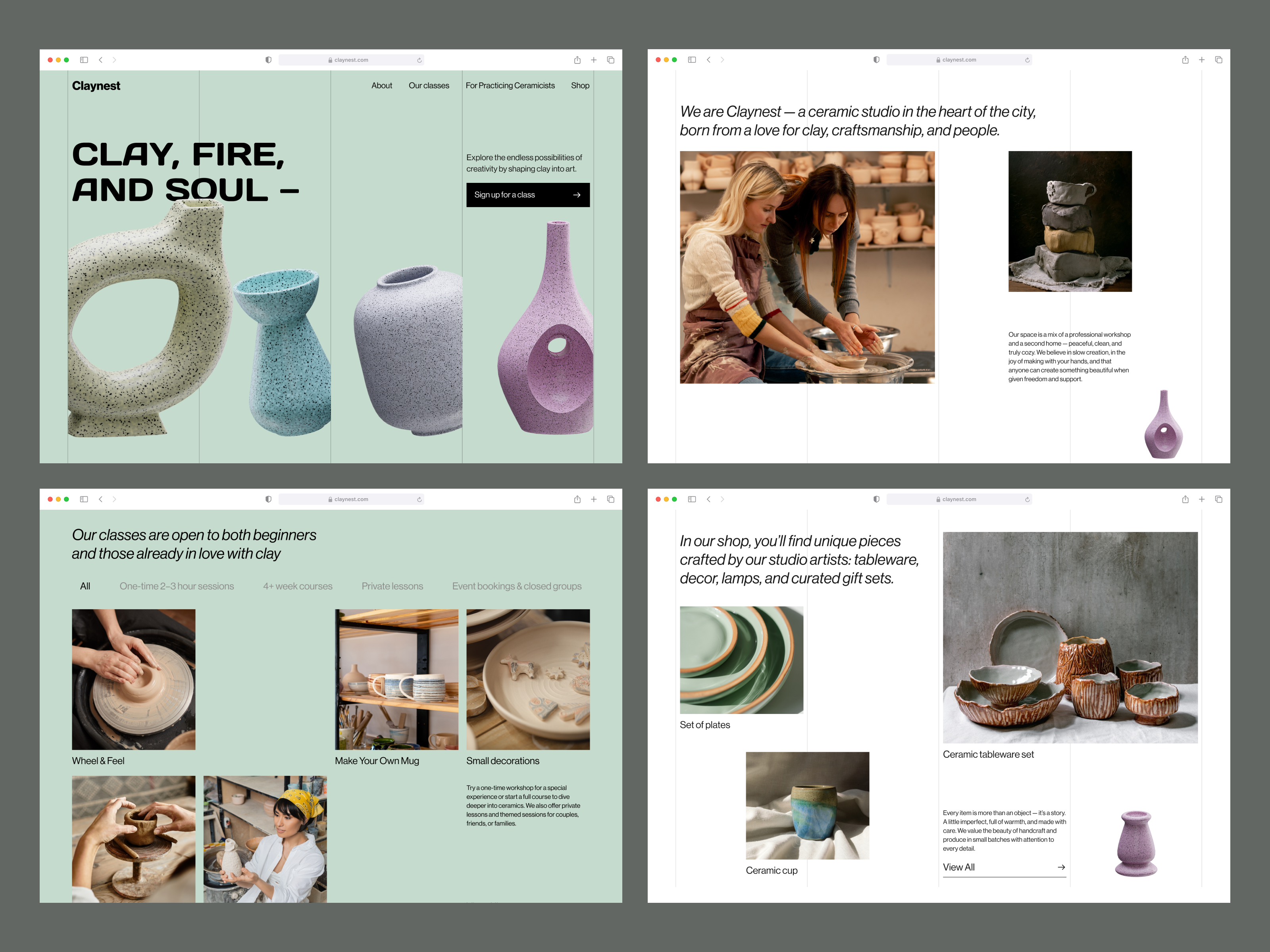 Ceramic Studio Website by Ronas IT | UI/UX Team on Dribbble