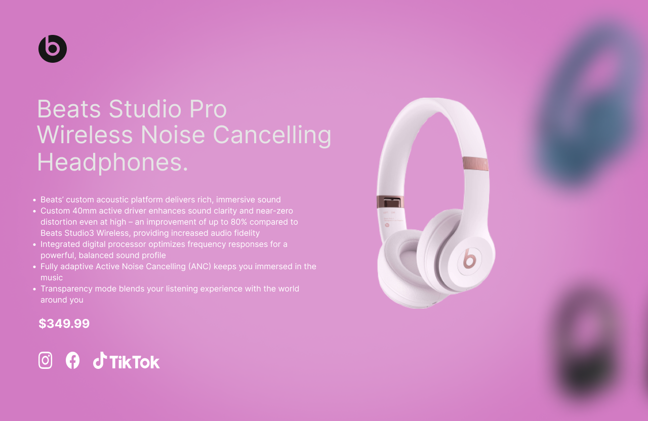 Beats Studio Pro E-Commerce UI Animation | Interactive Product by Stash ...