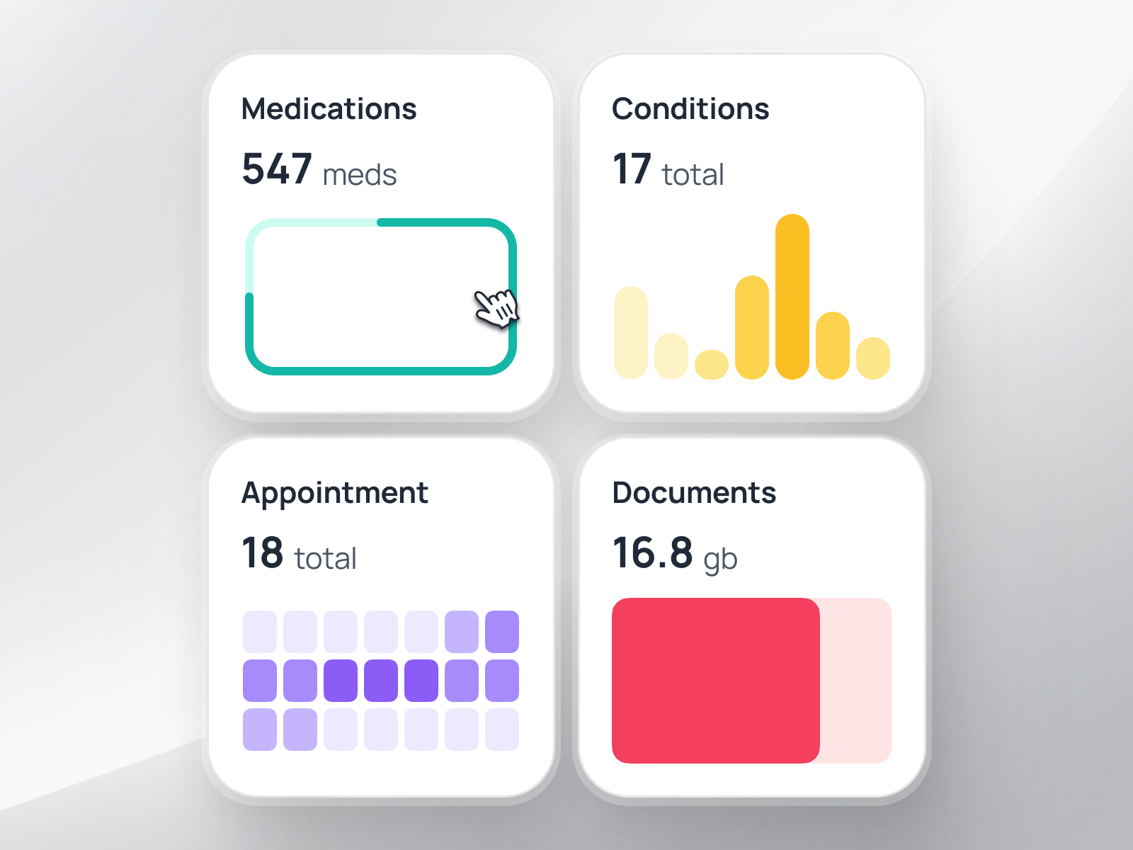nightingale v2: Medical History Card UI by strangehelix on Dribbble