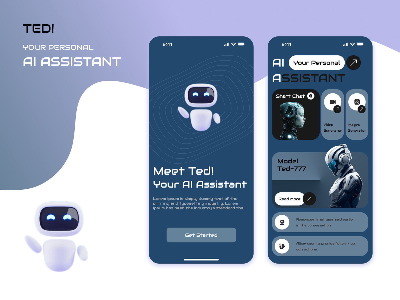 AI Assistant App UI Design by Atik Islam on Dribbble
