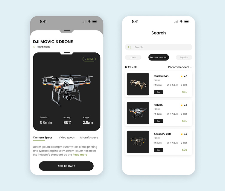 Drone Mobile App UI Design/UIUX Design by Atik Islam on Dribbble