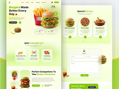 Food Blog UI Design designs, themes, templates and downloadable graphic ...