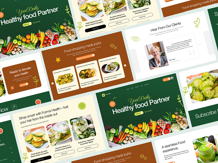 GreenBite - Healthy Food Website by Junaki 🌸 on Dribbble
