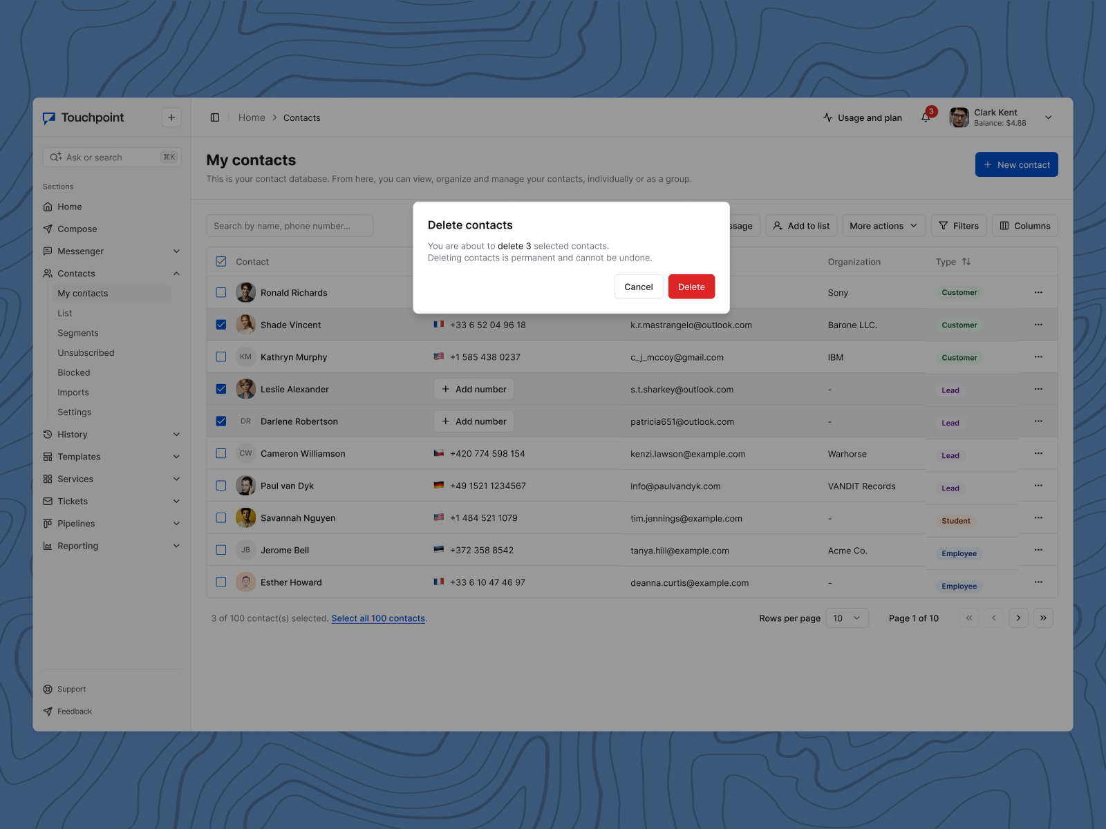Contact Management — Rethinking the Core CRM Experience by Stetsenko Igor on Dribbble