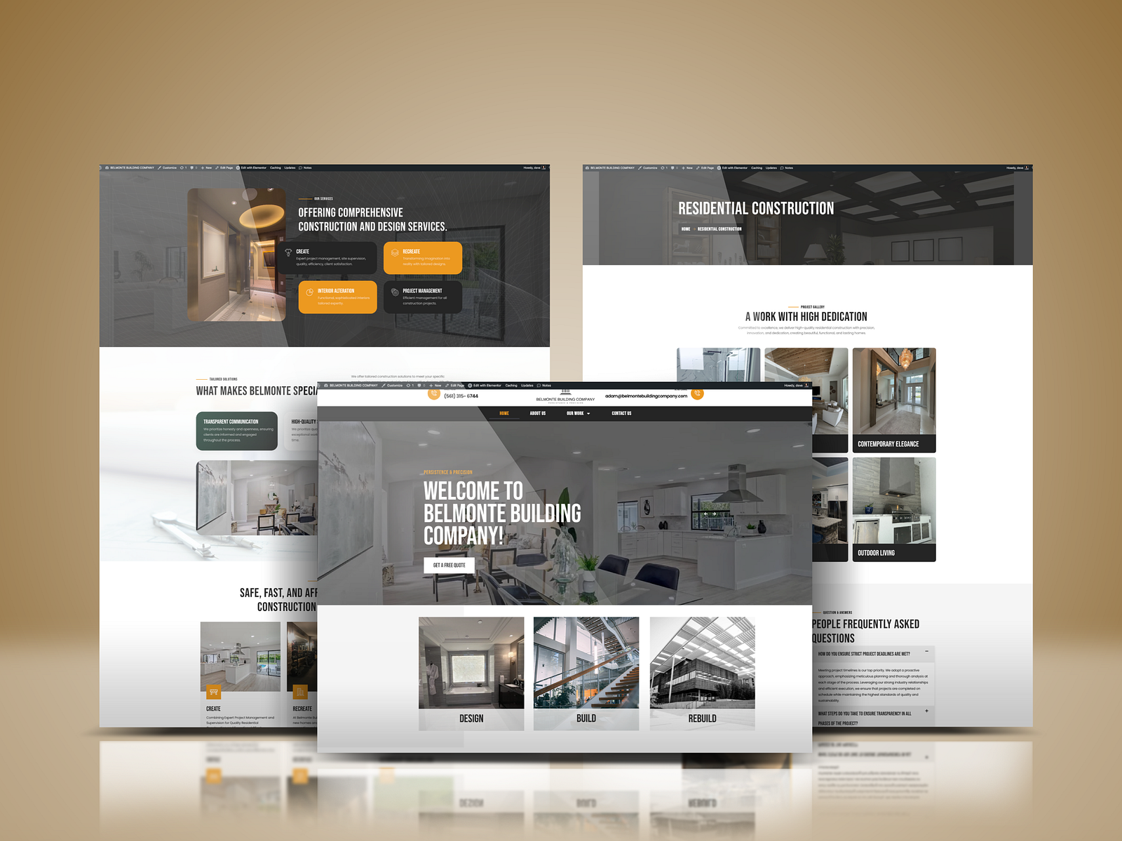 Belmonte Building Company – Construction Website UI Design by Ruwaifi ...
