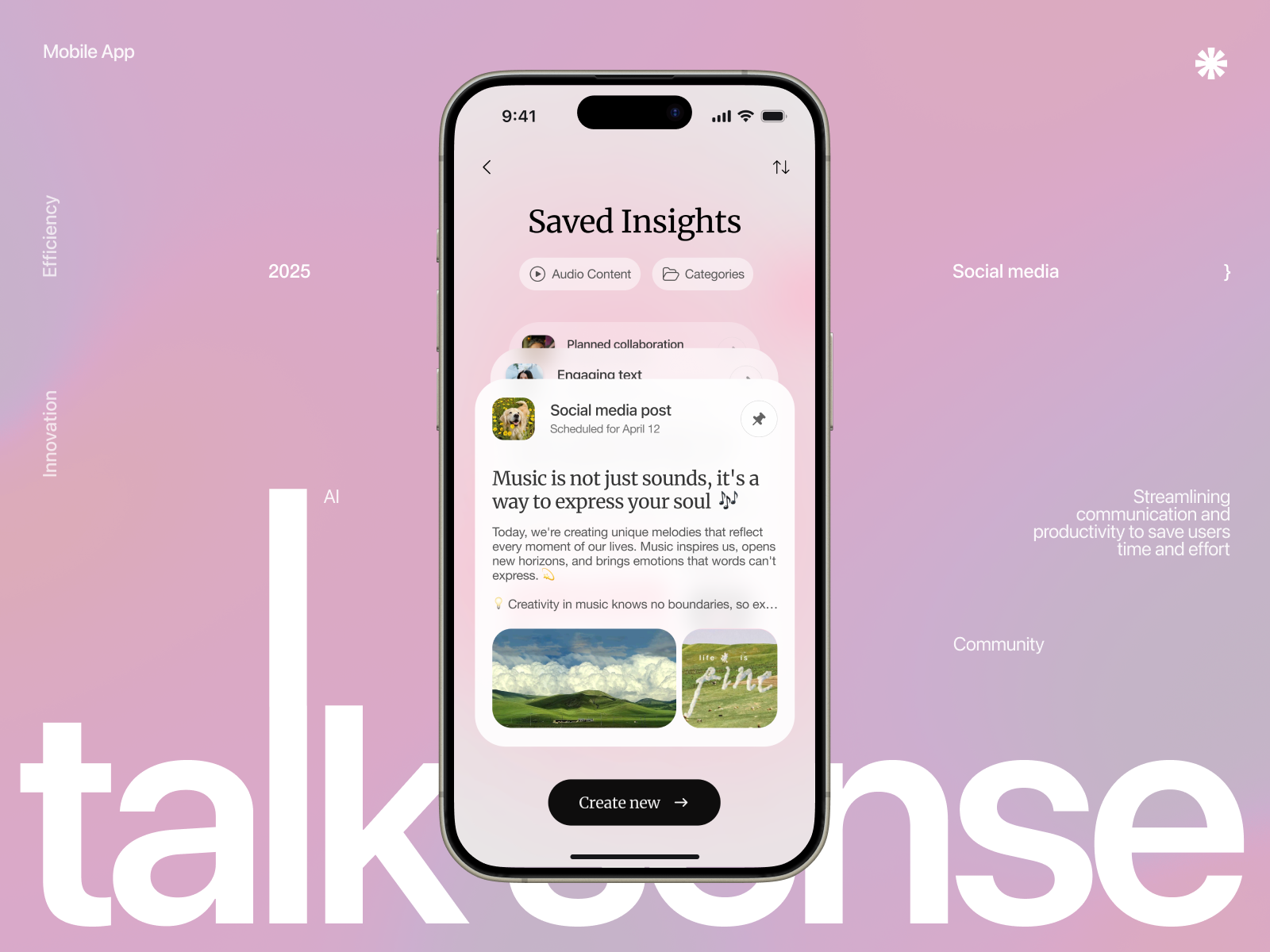 Talk Sense – Social Media Mobile App Design by Phenomenon Product for ...