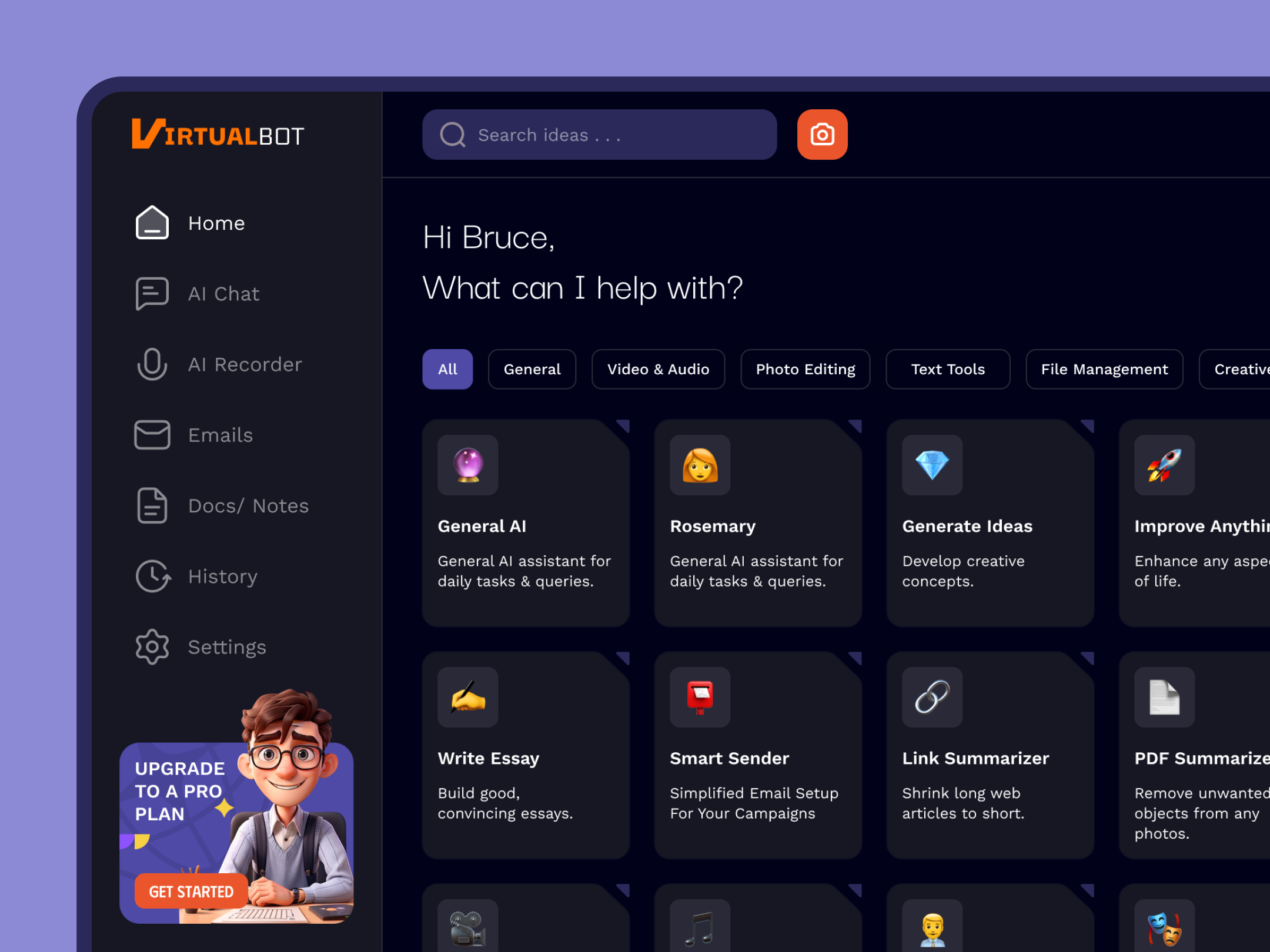 VirtualBot | Tablet App Design🤖 by Nugraha Jati Utama on Dribbble