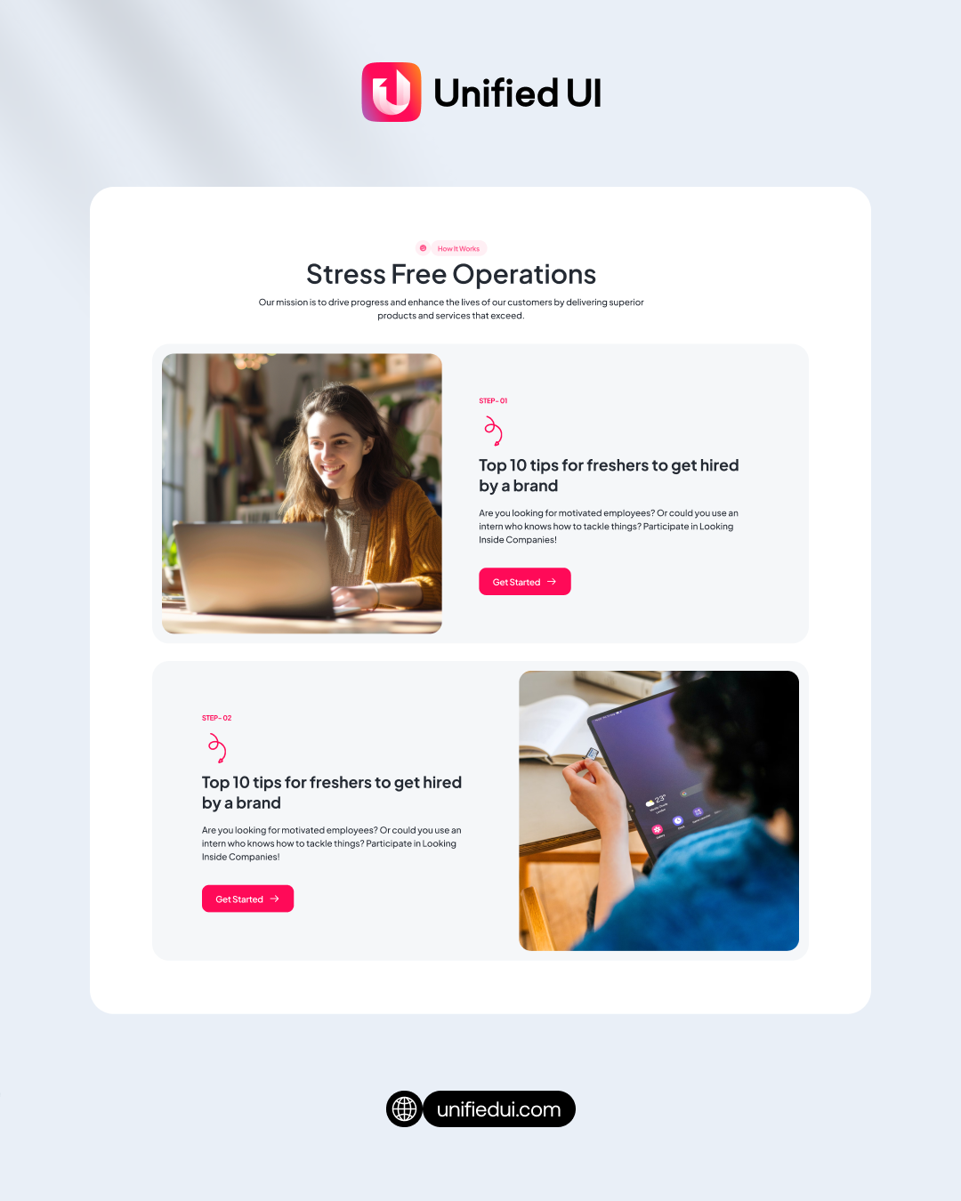 UnifiedUI – Product Section by UnifiedUI on Dribbble