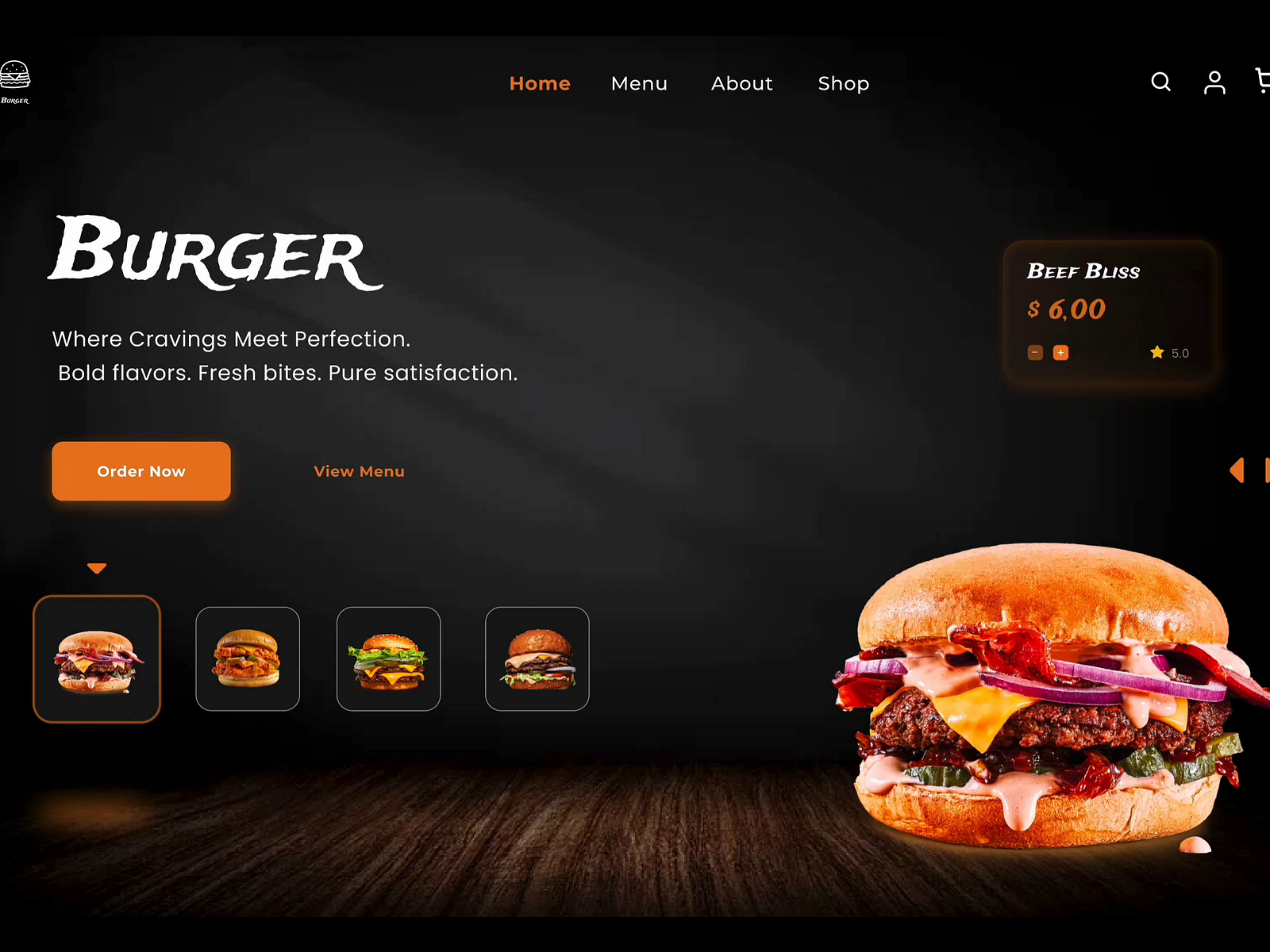Burger Ordering Site by UI/UX Design | Ana on Dribbble