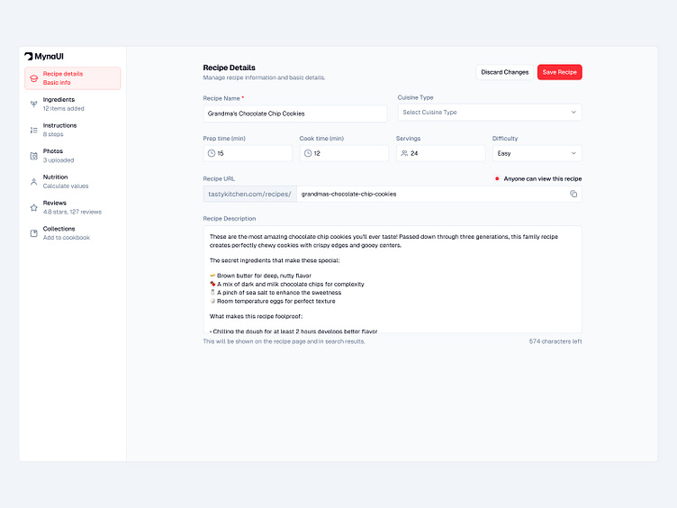Recipe Editor рџќє By Praveen Juge On Dribbble