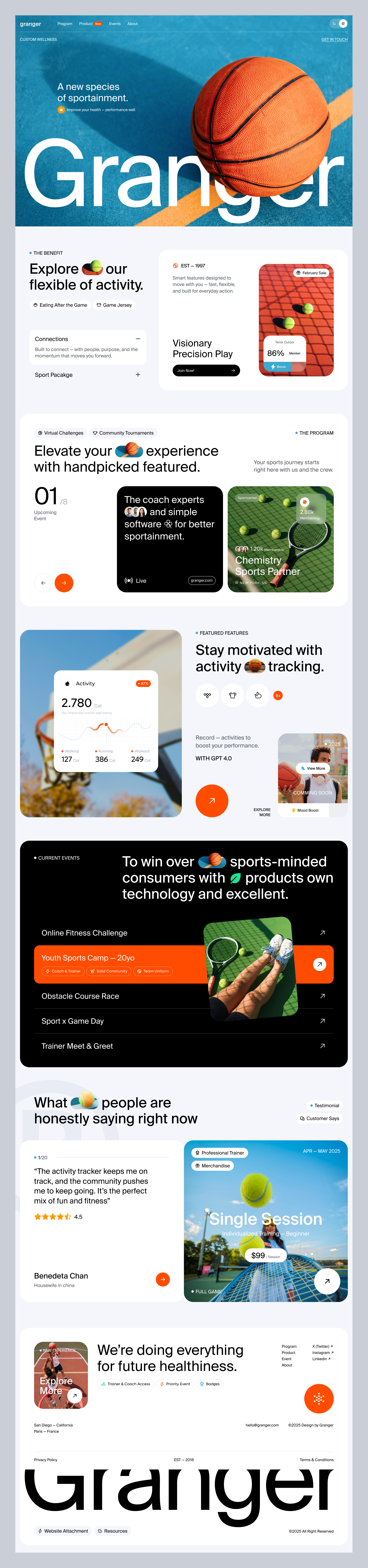 Granger - Landing page by Ariq Ibrahim for One Week Wonders on Dribbble