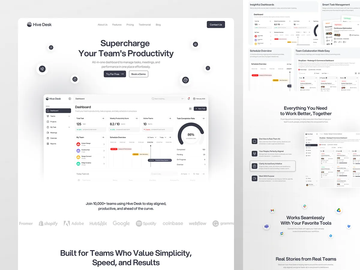 Team Management Website designs, themes, templates and downloadable ...