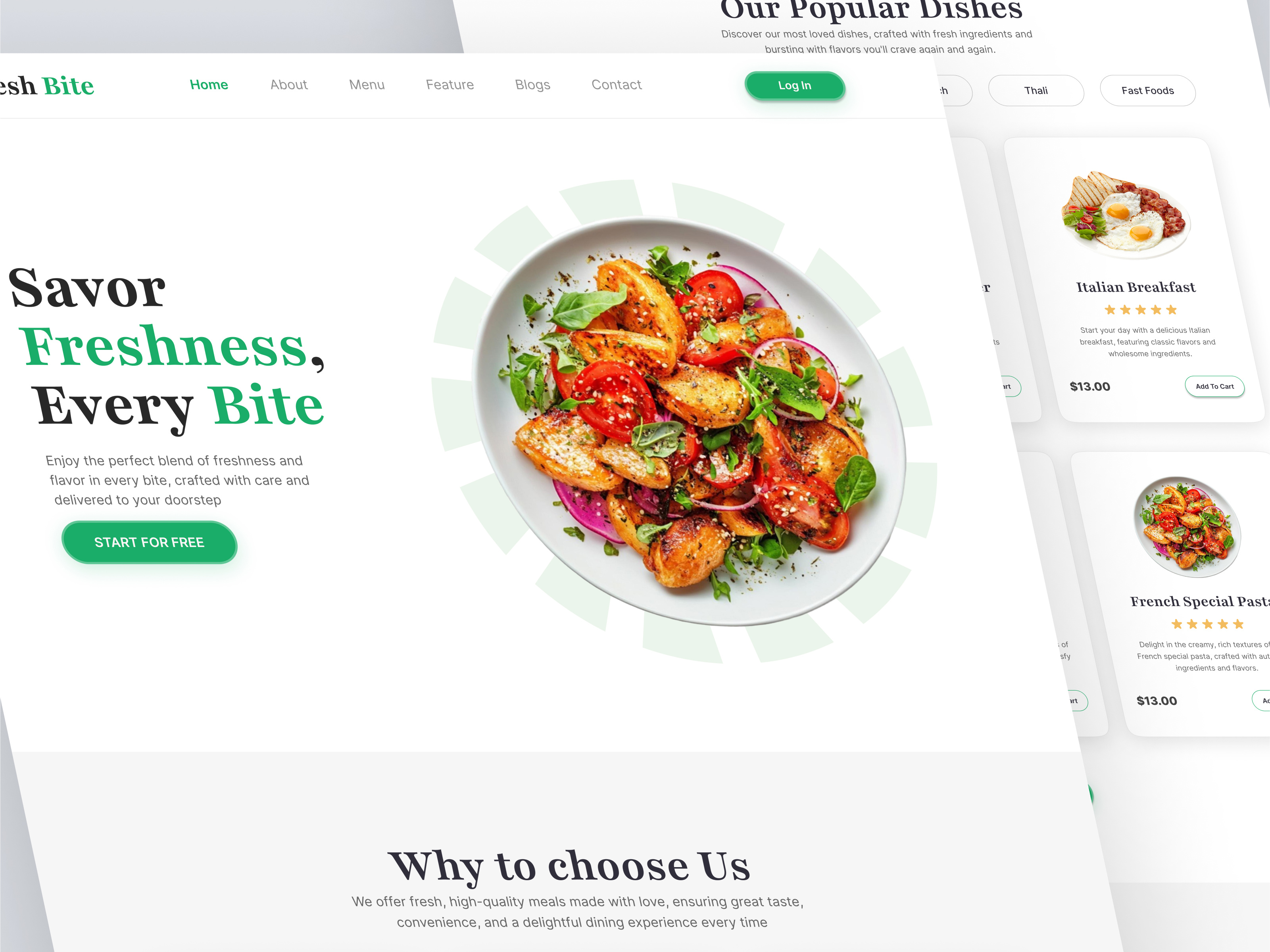 Food Website Design by Samir Das on Dribbble