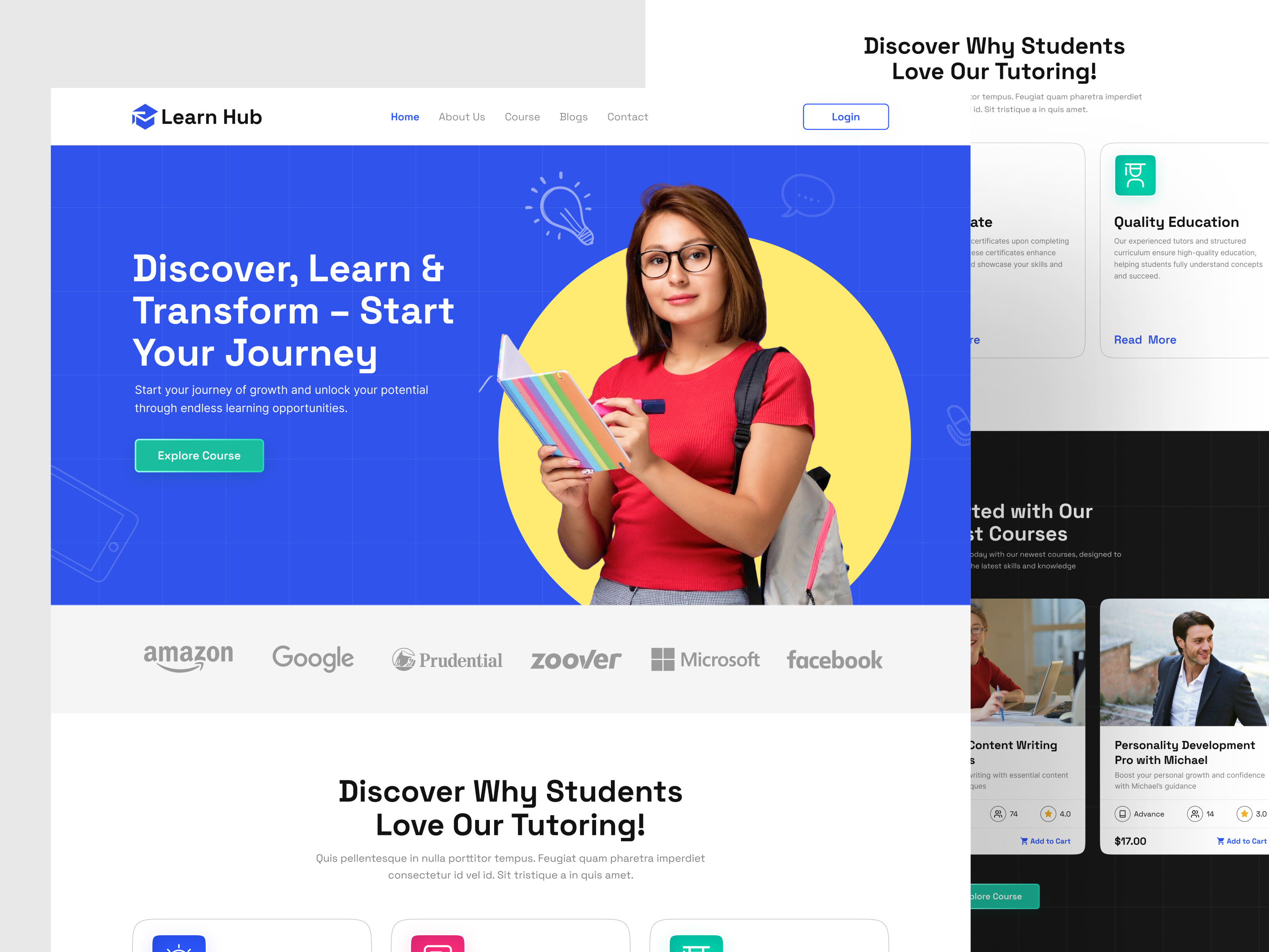 EdTech - Course Selling Website by Samir Das on Dribbble