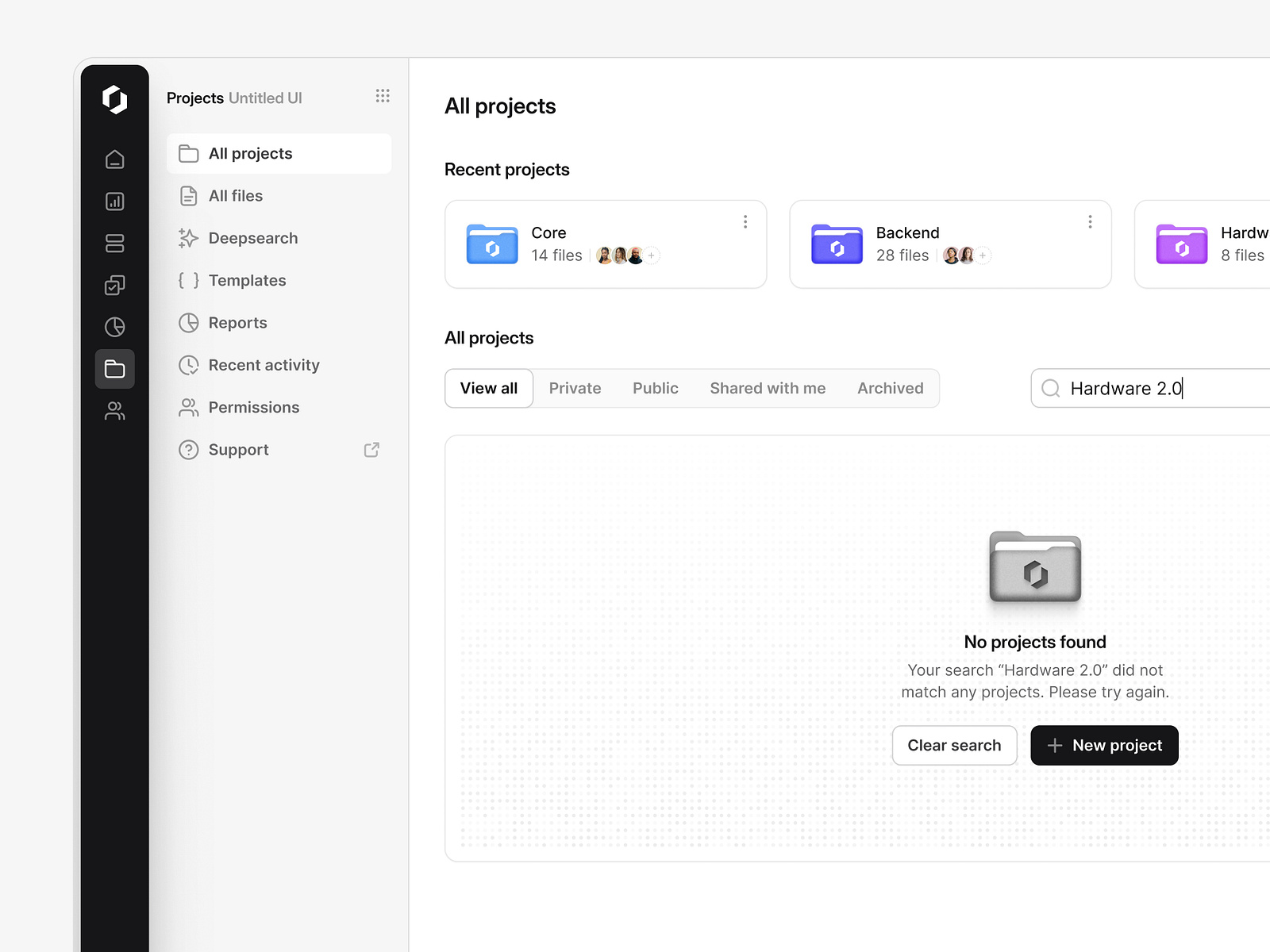 Projects empty state — Untitled UI by Jordan Hughes® on Dribbble